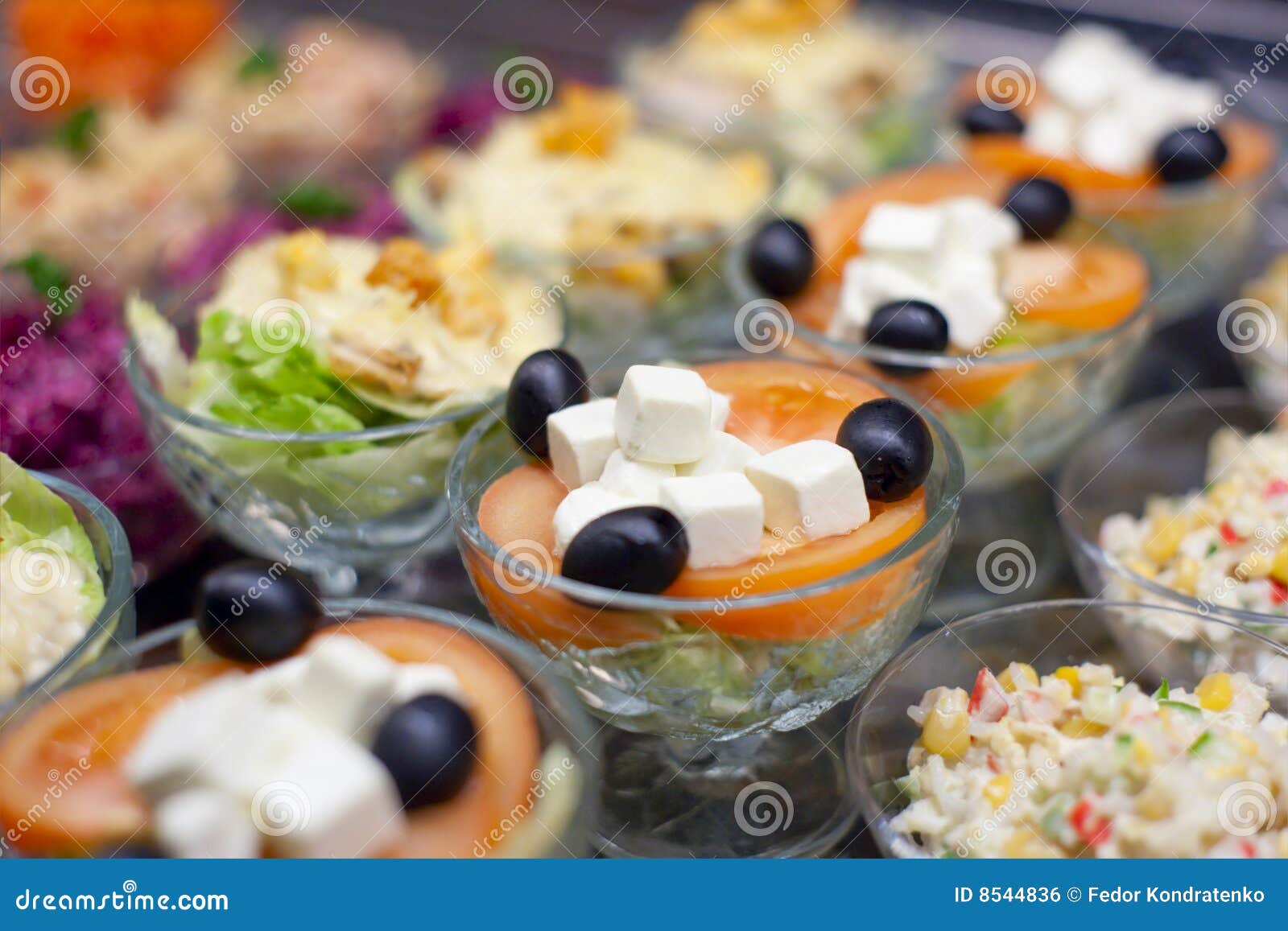 Appetizers on Restaurant Display Stock Photo - Image of counter ...