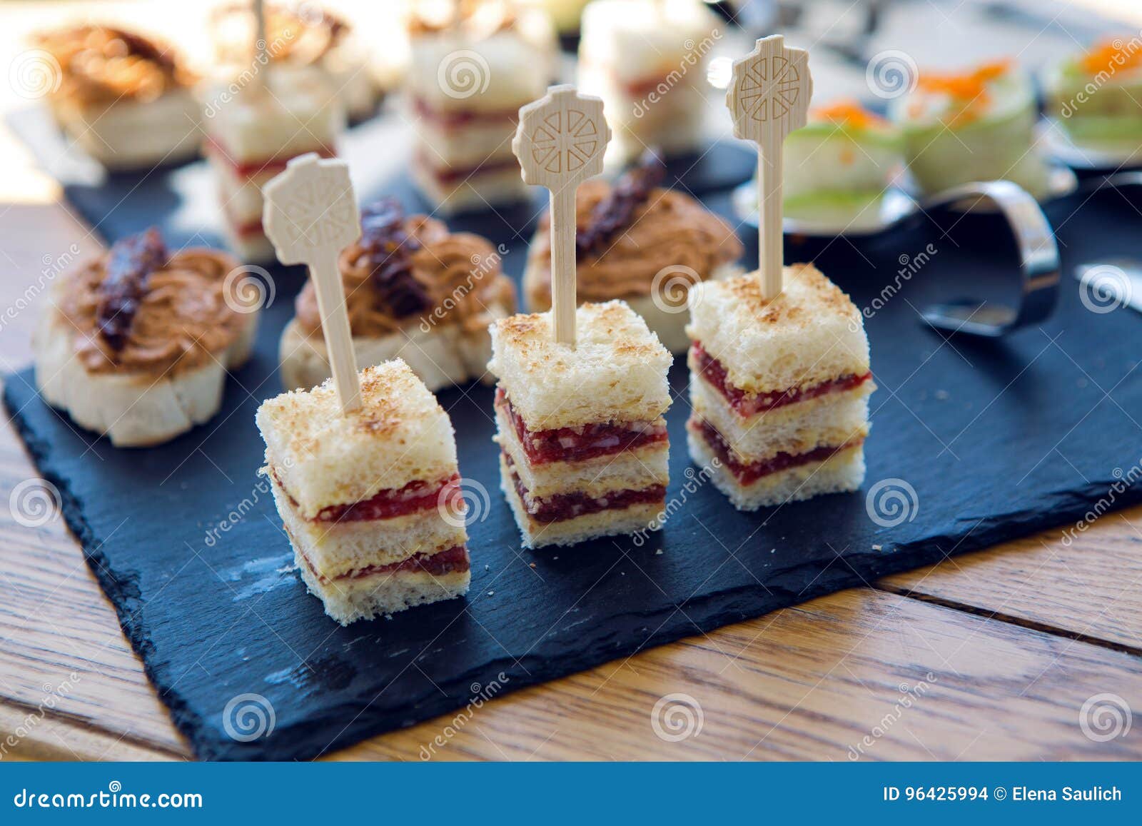 Appetizers on Skewers Lying Stock Photo - Image of finger, catering ...