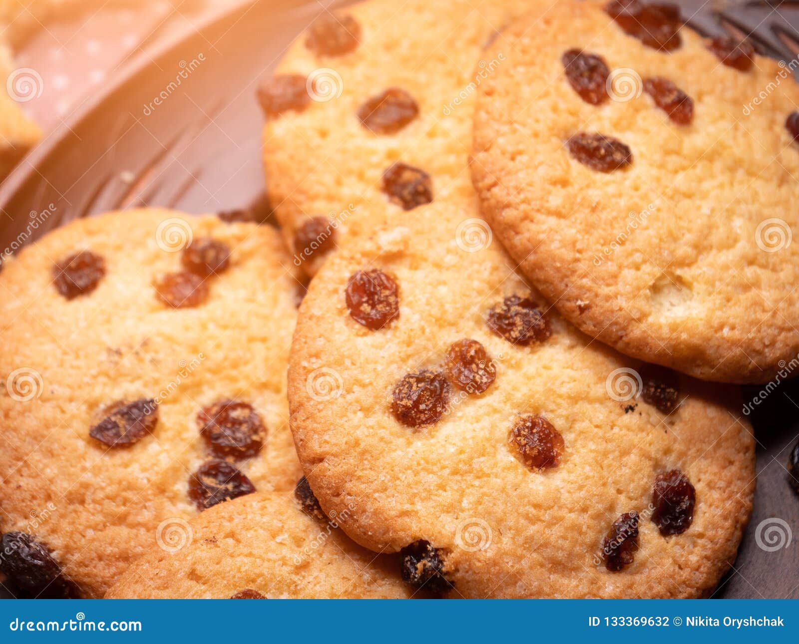 Appetizing American Cookies. Close-up Stock Photo - Image of baked ...