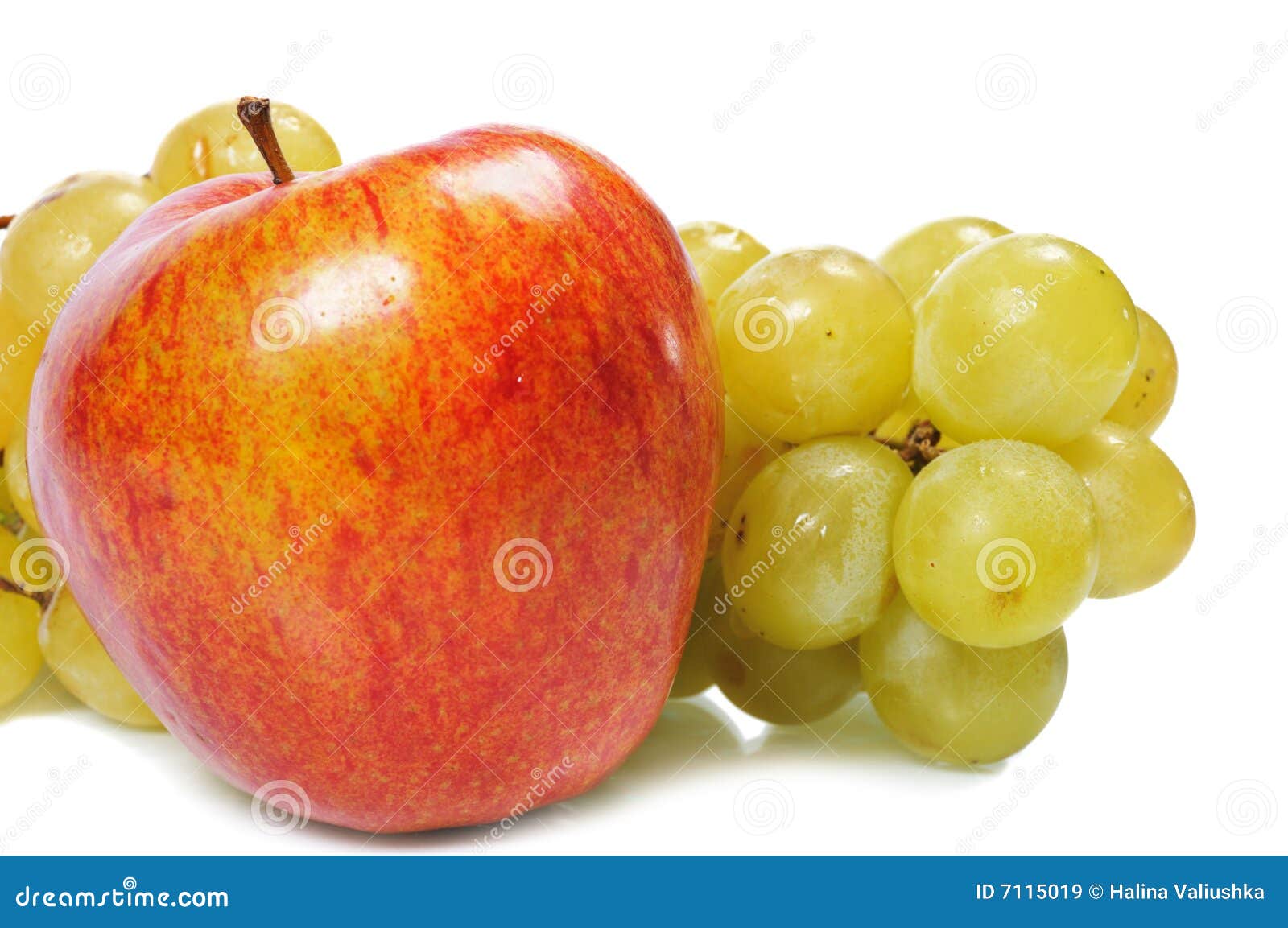 Appetizing Apple with Grapes Stock Image - Image of nutrition, energy ...