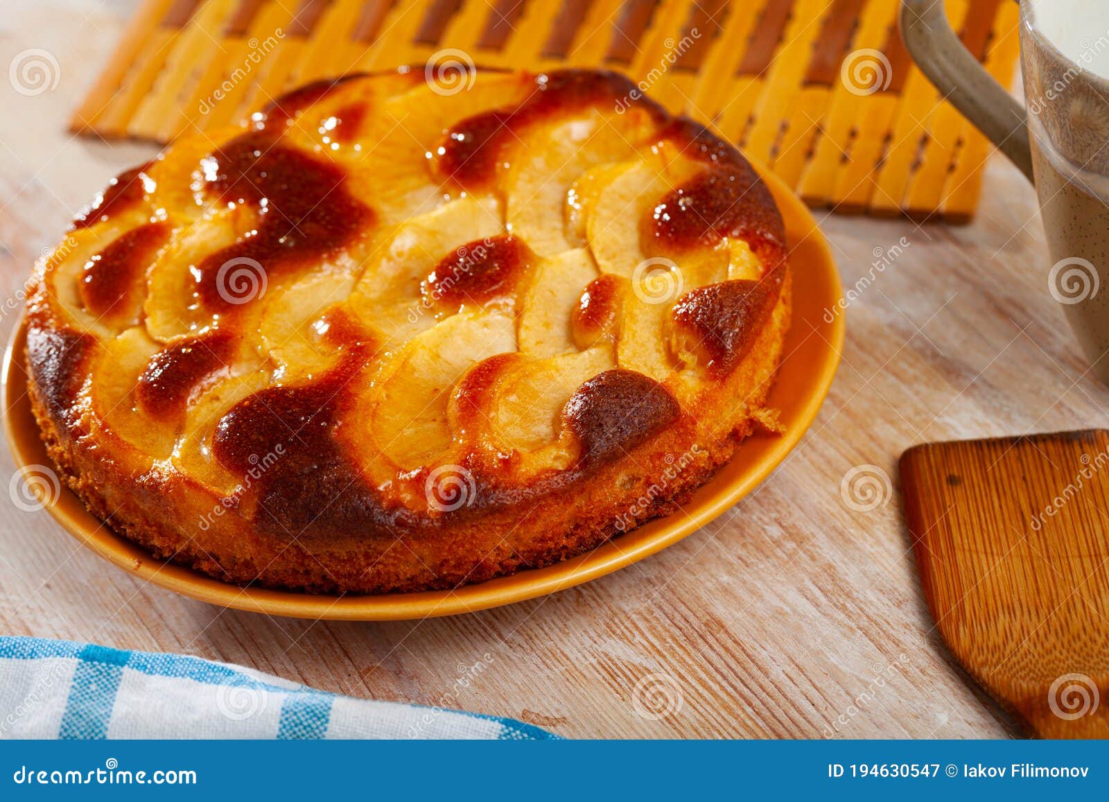 Appetizing Apple Pie on the Table Stock Image - Image of cuisine ...