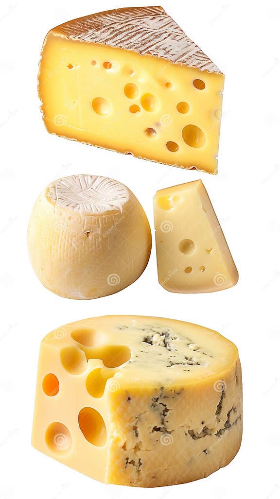 Appetizing Array of Cheese Varieties Displaying Different Textures and ...