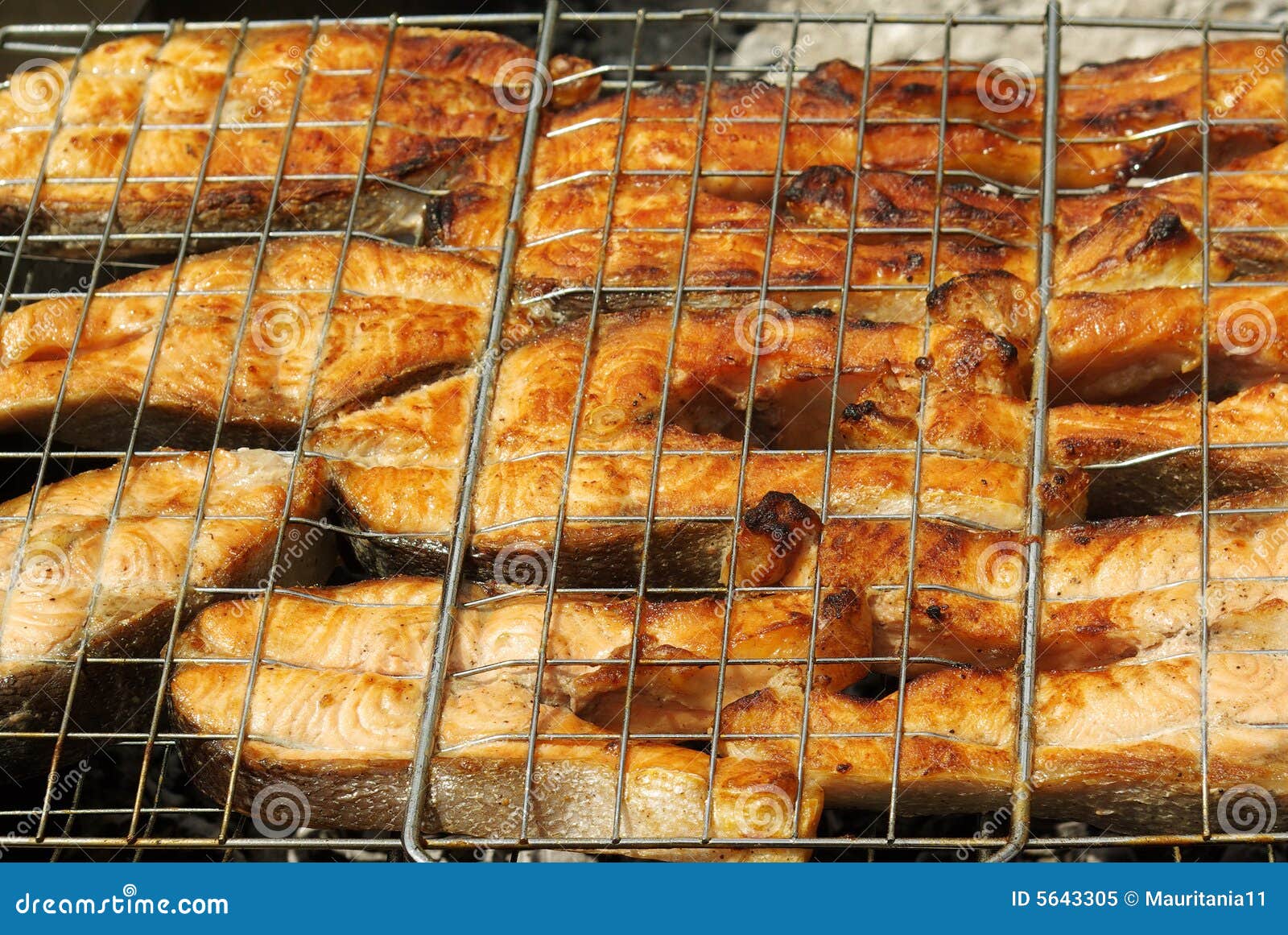 Appetizing Barbecue from a Red Fish Stock Image - Image of salmon ...