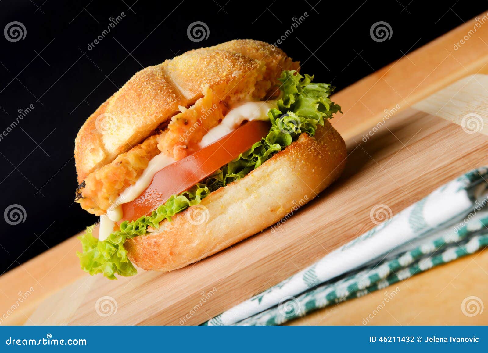 Appetizing burger stock photo. Image of fresh, delicious - 46211432