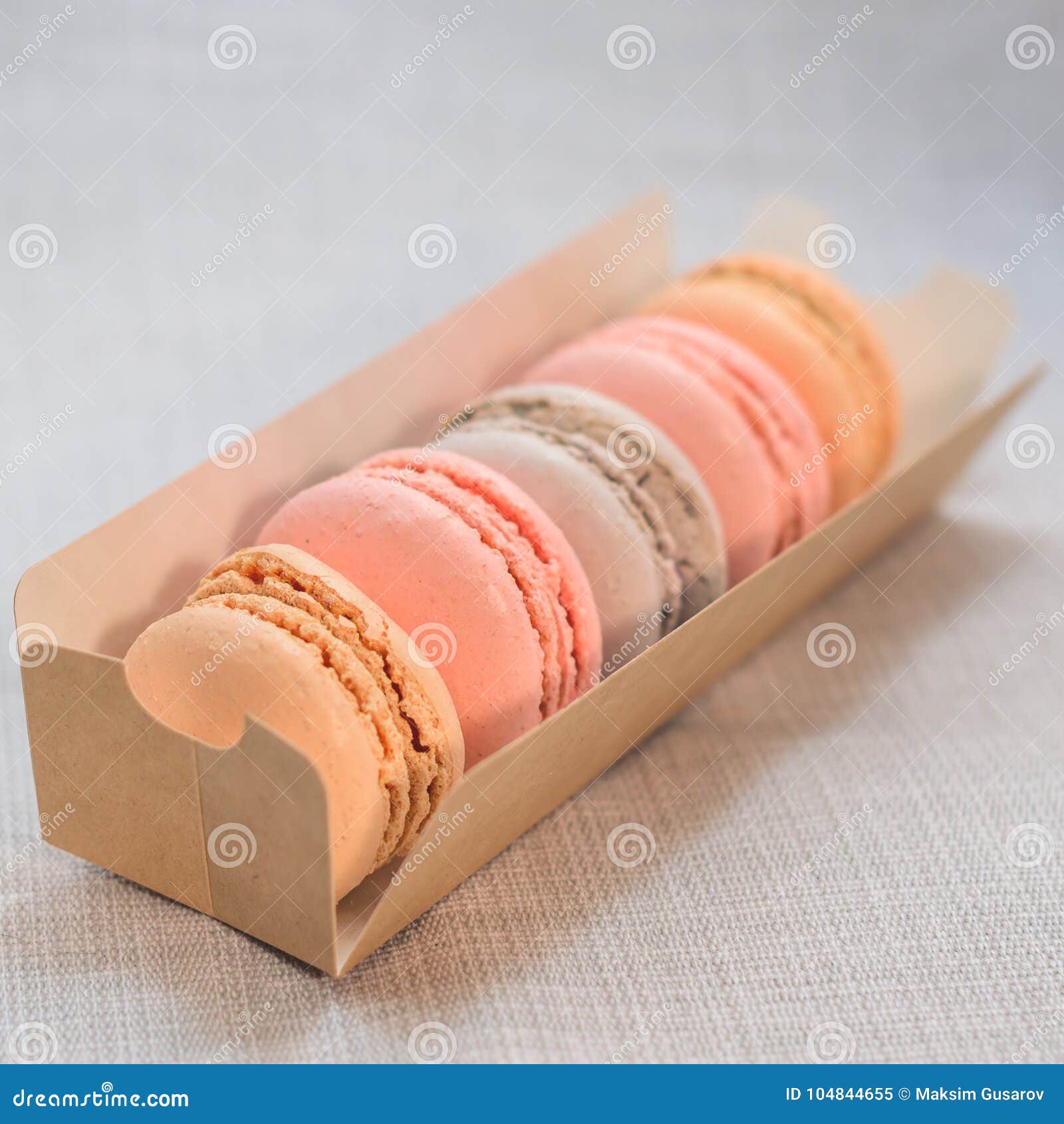 Appetizing Cakes Macaroons in the Package Stock Image - Image of ...