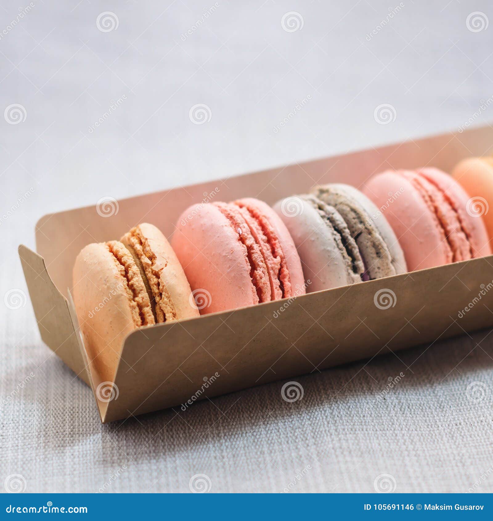 Appetizing Cakes Macaroons in the Package Stock Photo - Image of ...