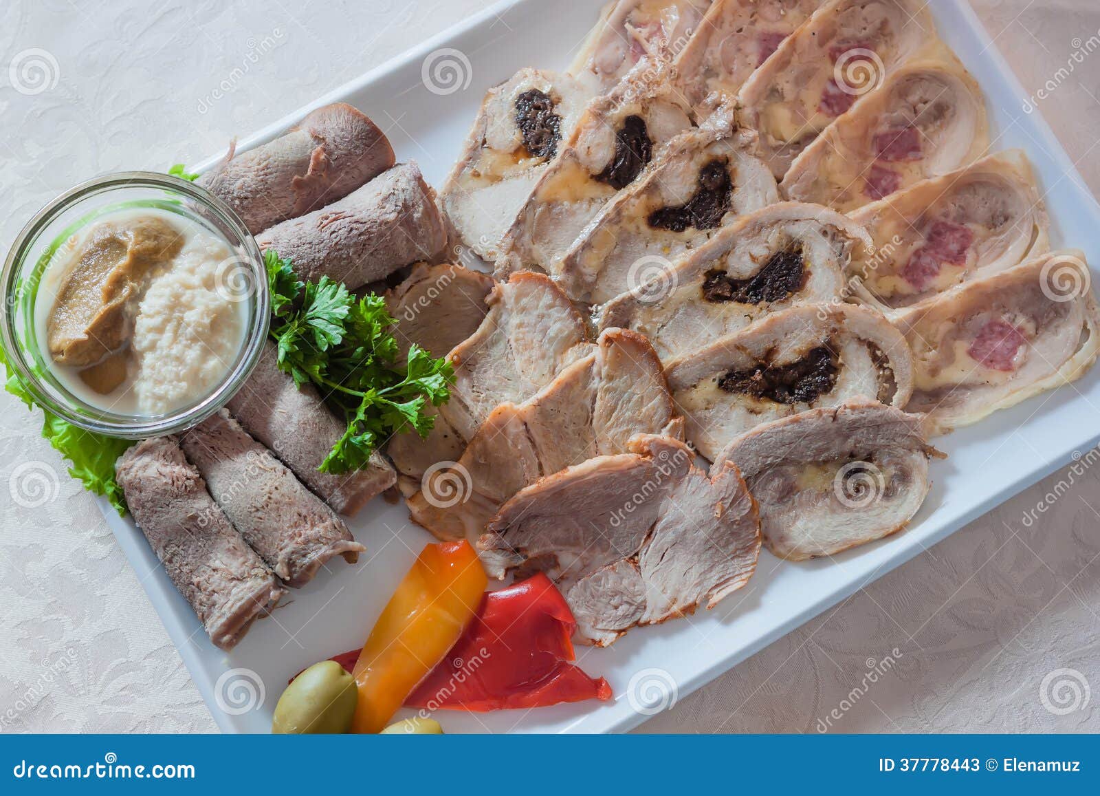 Appetizing cold cuts stock image. Image of mustard, appetizing - 37778443