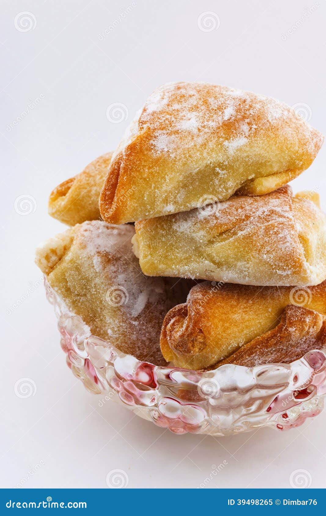 Appetizing Cookies in Glass Bowl Stock Image - Image of catering ...