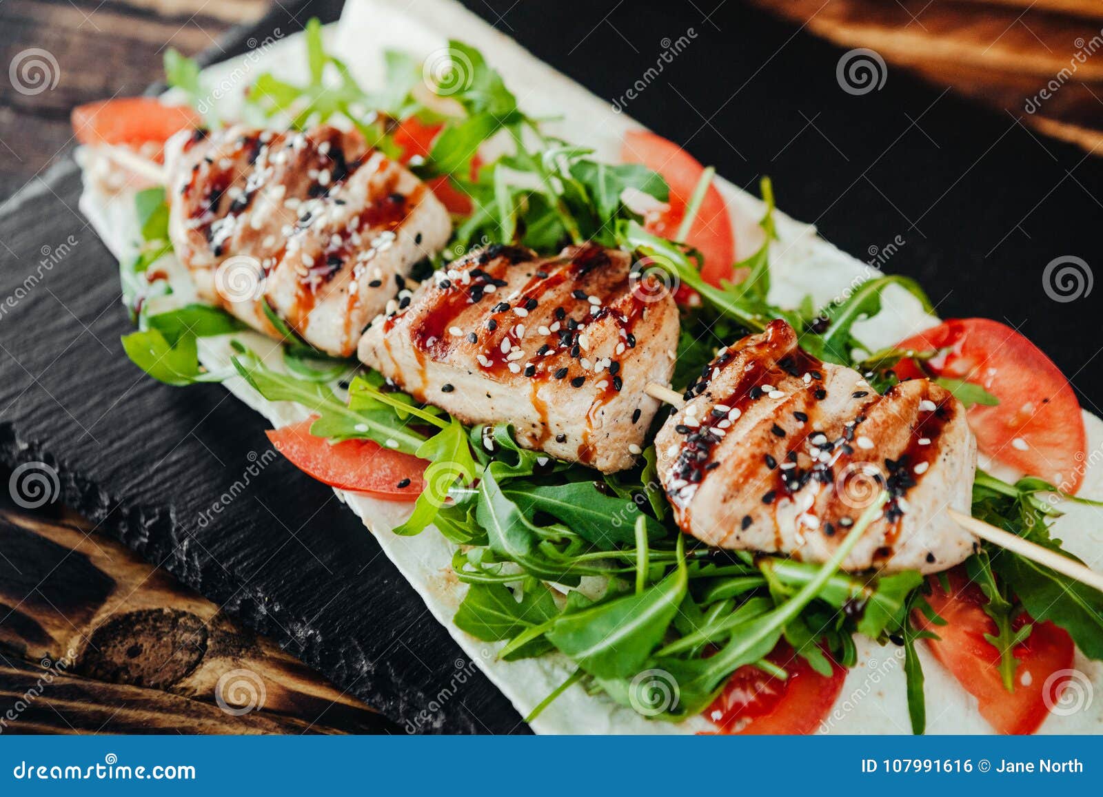 Appetizing and Delicious Grilled Meat Dish Stock Photo - Image of ...