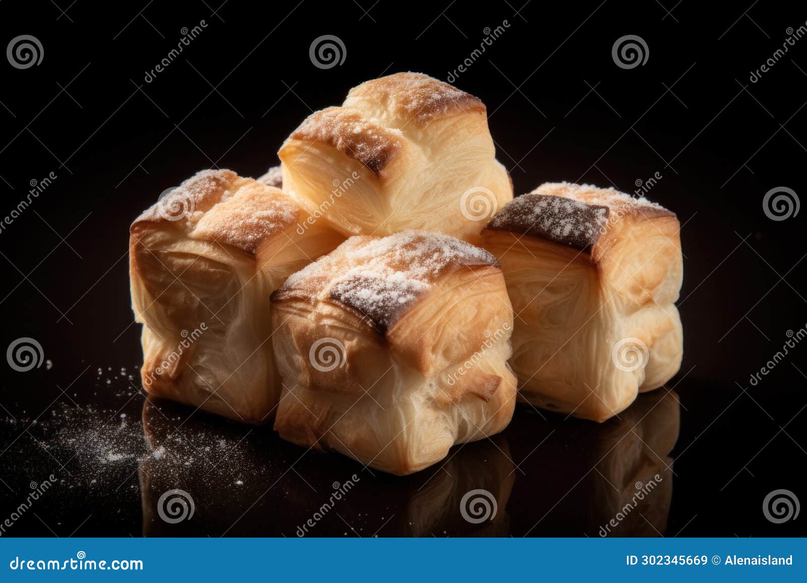 Cube Croissant Pop Art Style. Generative Ai Illustration ...