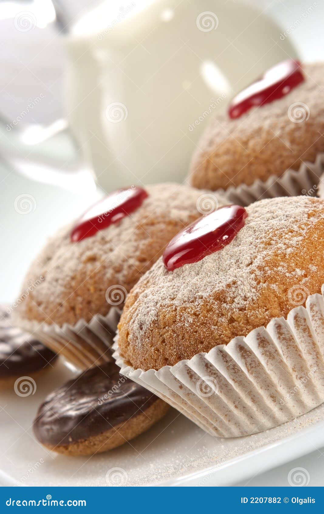 Appetizing fruitcakes stock photo. Image of baked, cream - 2207882