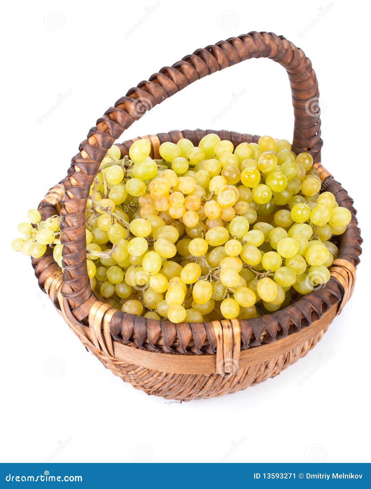 Appetizing Grapes in a Basket Stock Image - Image of vegetarian, basket ...