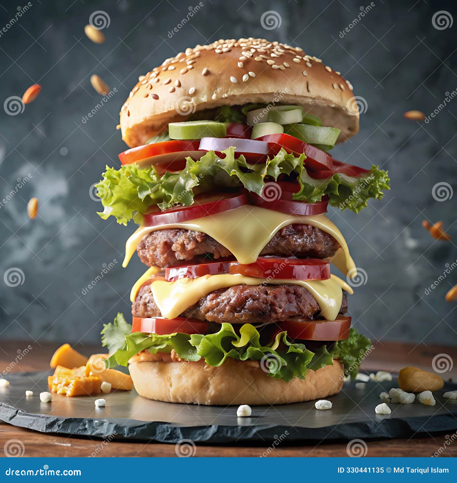 Appetizing Hamburger. Outline Contour. Coloring Page. Design Element ...