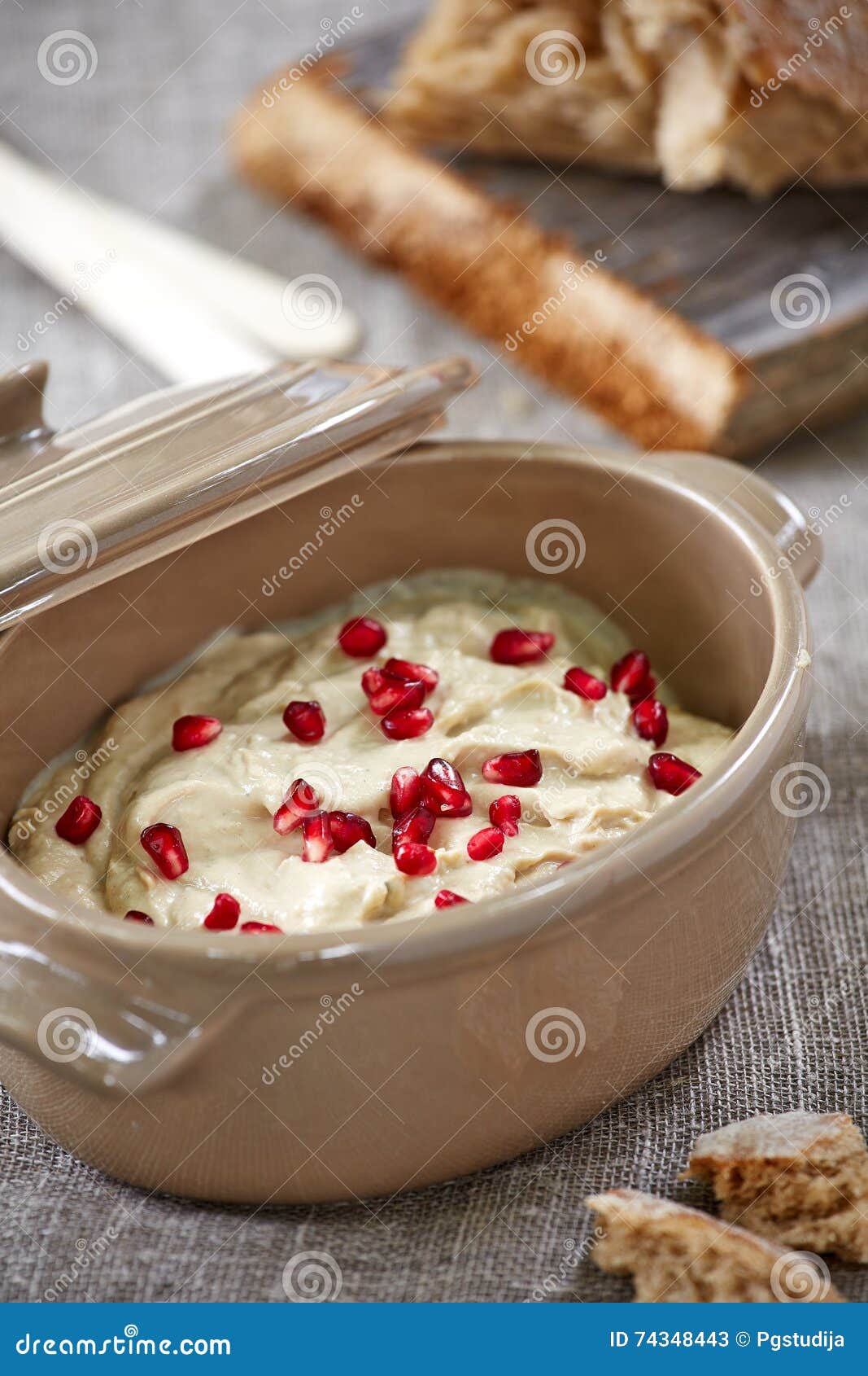 Appetizing Humus in a Cooking Pot Stock Image - Image of homemade ...