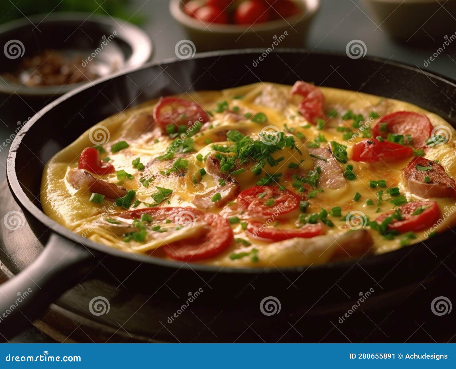 Egg Omelette stock illustration. Illustration of perfectly - 280655891