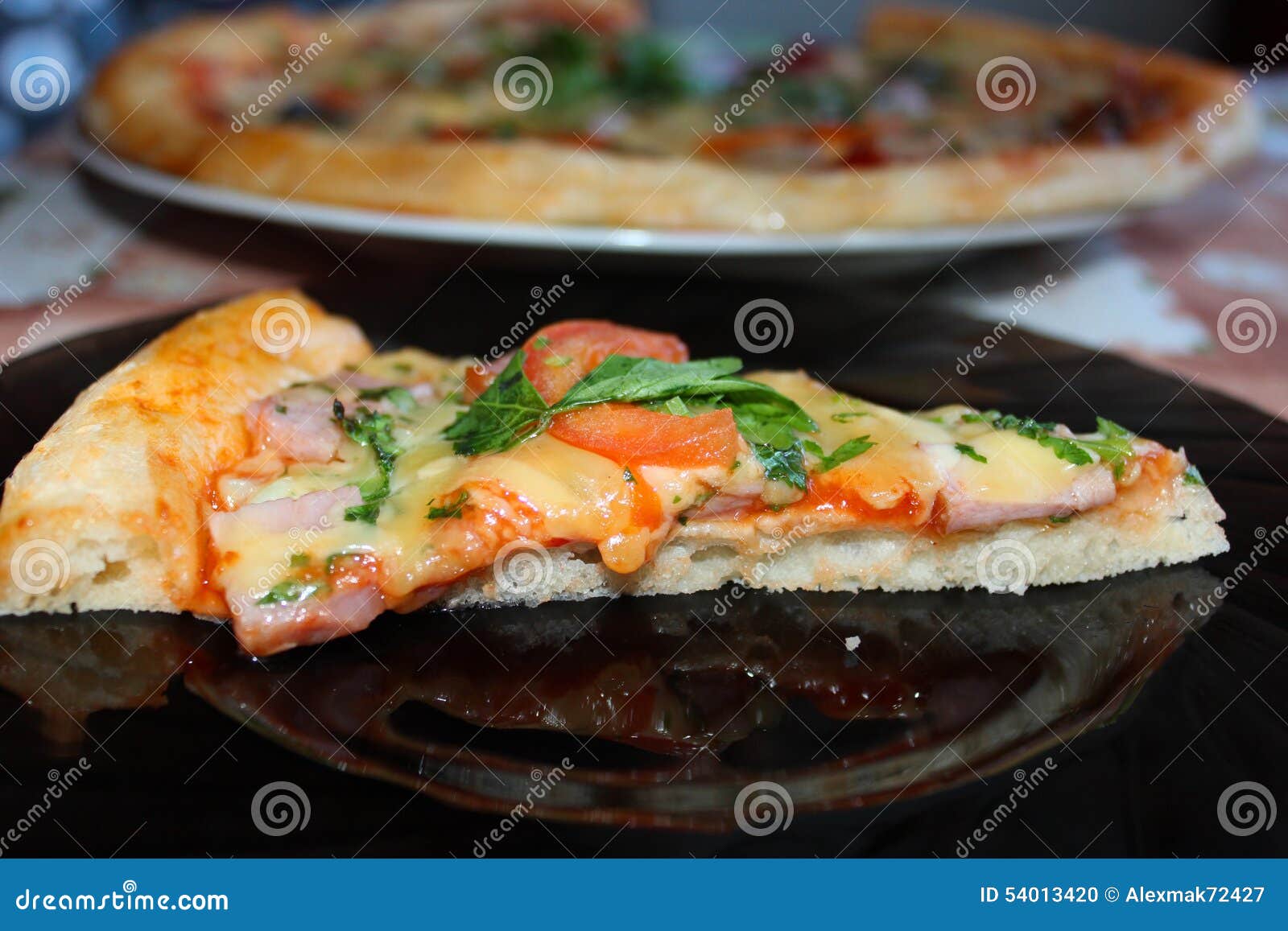 Appetizing pieces of pizza stock photo. Image of italian - 54013420