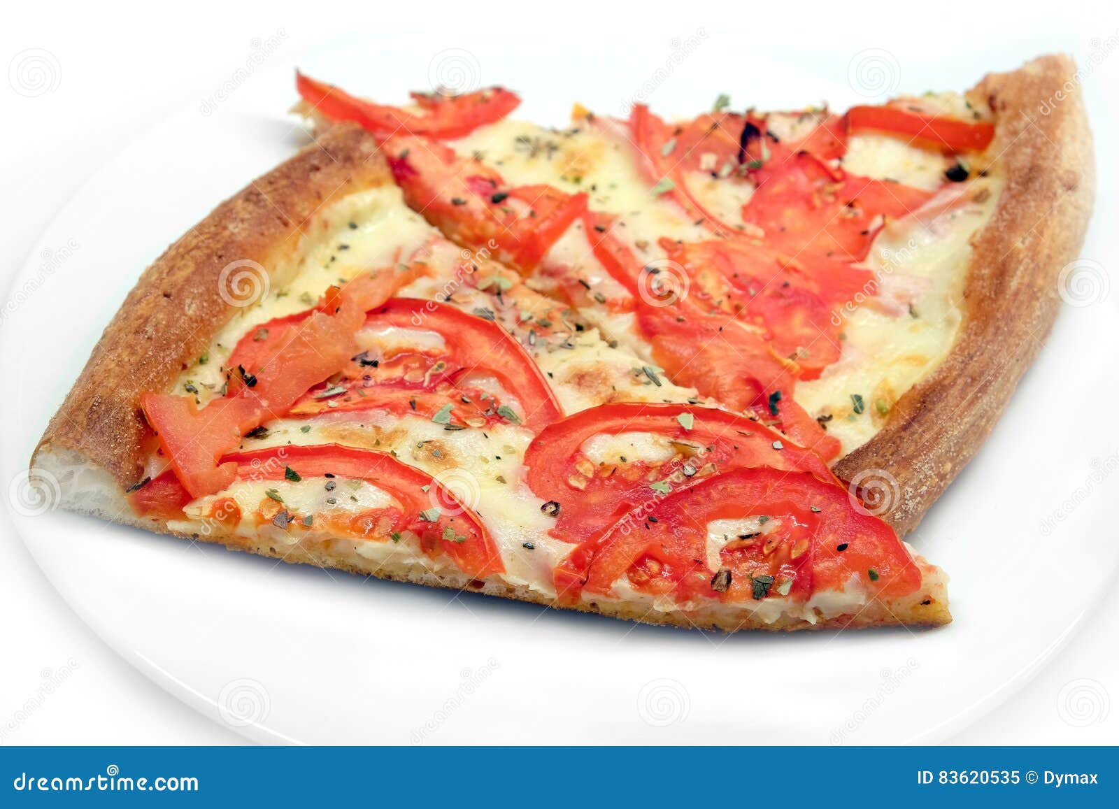 Appetizing Pizza Pieces on a Plate Closeup Stock Image - Image of ...