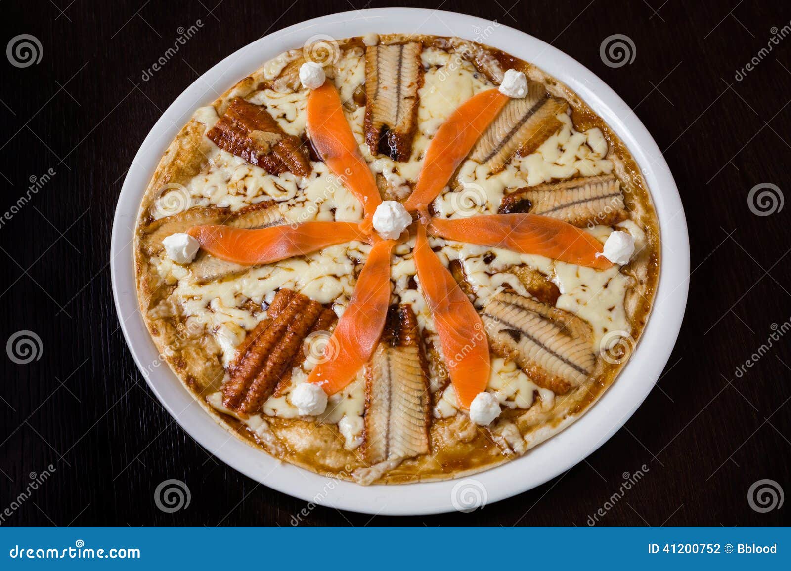 Appetizing Pizza with Seafood Stock Photo - Image of mushroom, homemade ...