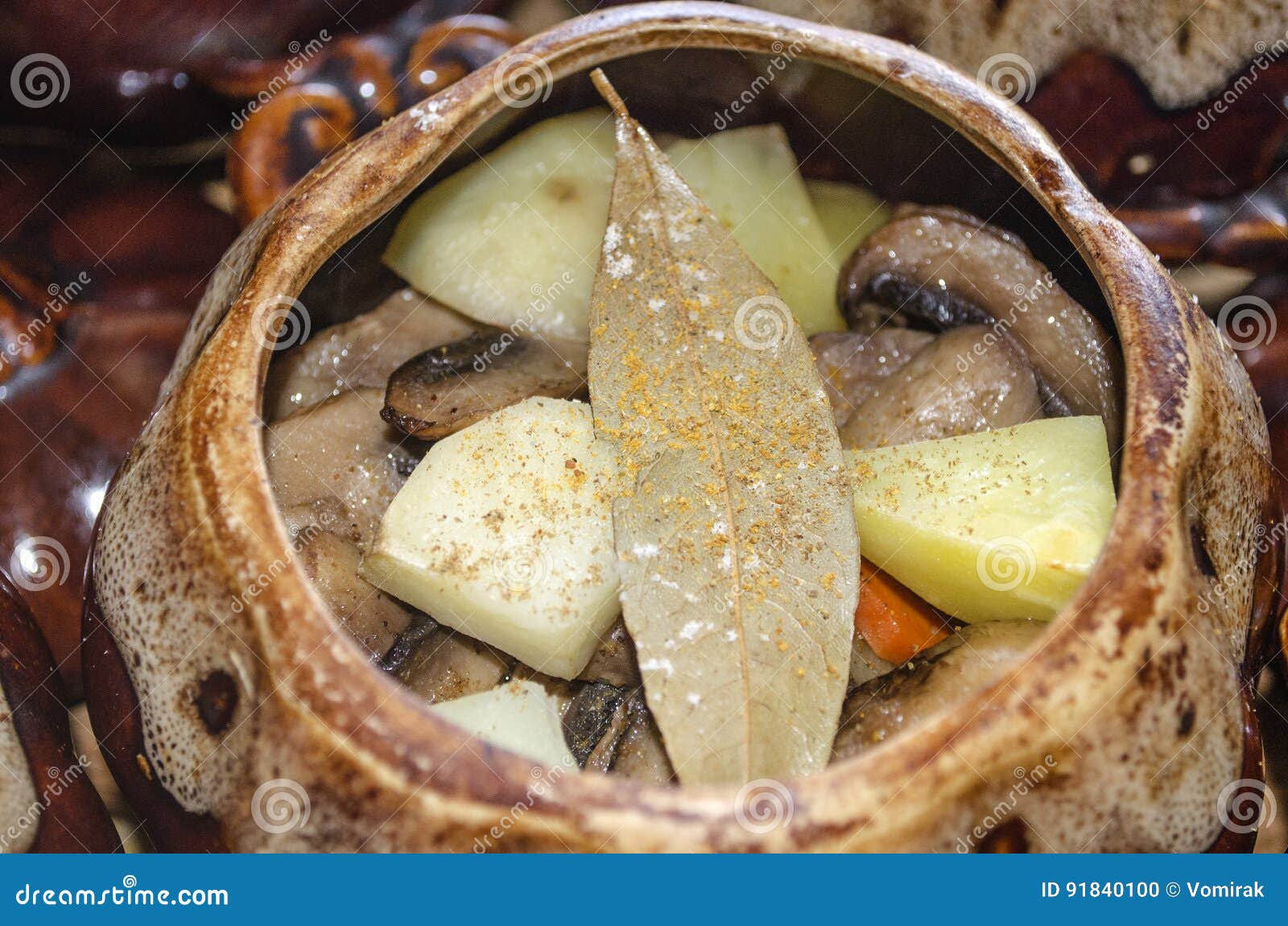 Appetizing Potatoes with Mushrooms Stock Photo - Image of vegetables ...