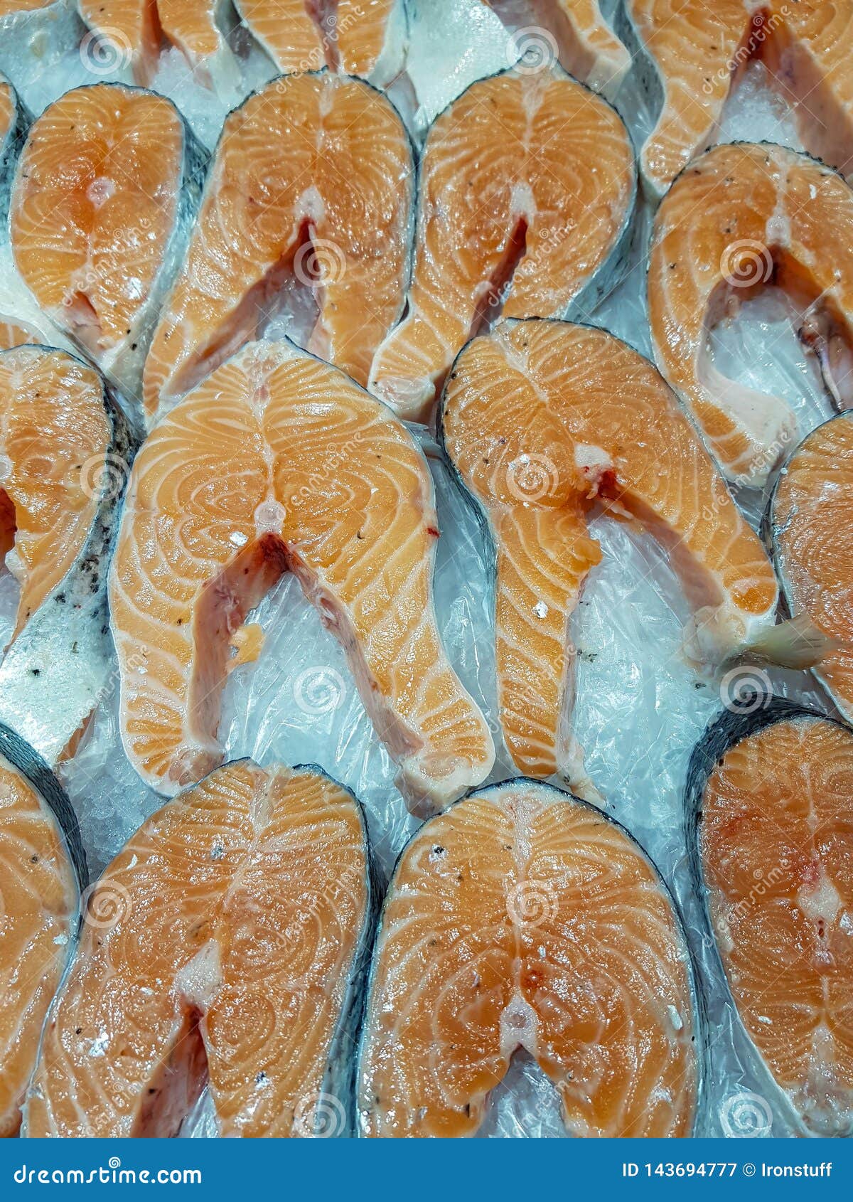 Appetizing raw fish steaks stock image. Image of fillet - 143694777