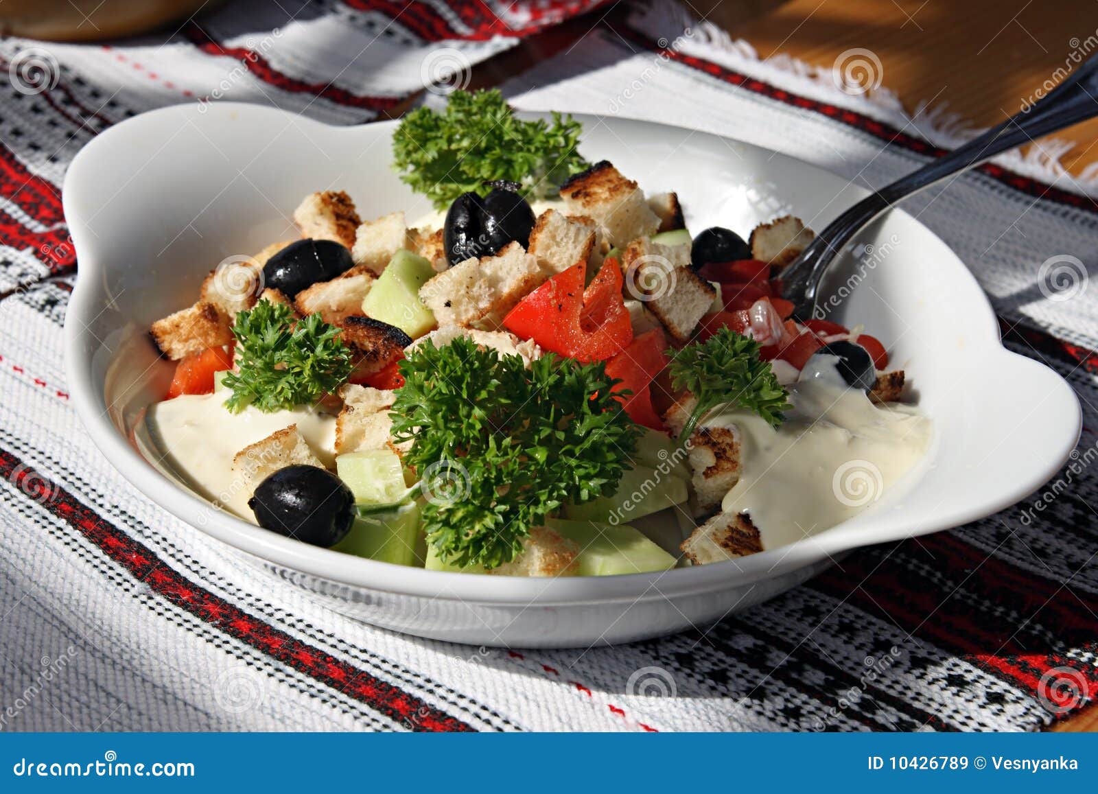 Appetizing Salad on a Plate Stock Image - Image of dish, bright: 10426789
