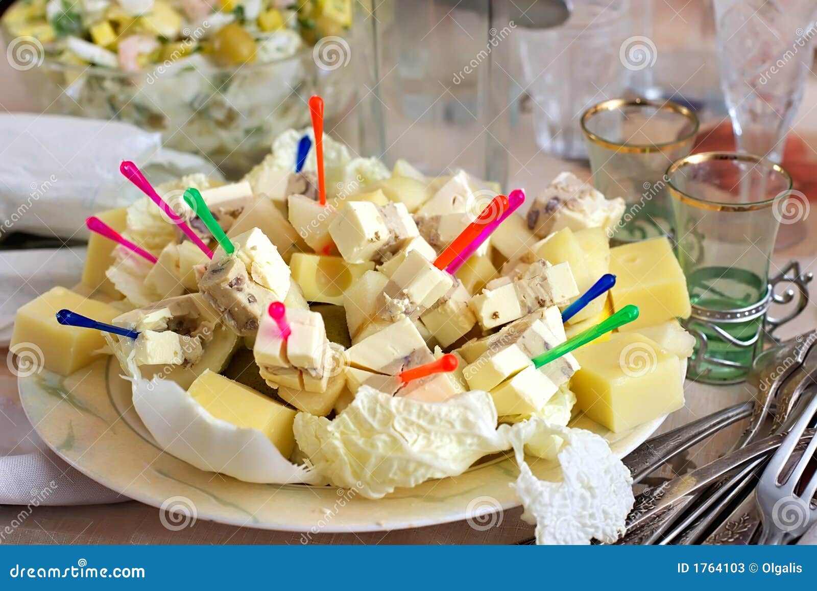 Appetizing Snack from Different Grades of Cheese Stock Image - Image of ...