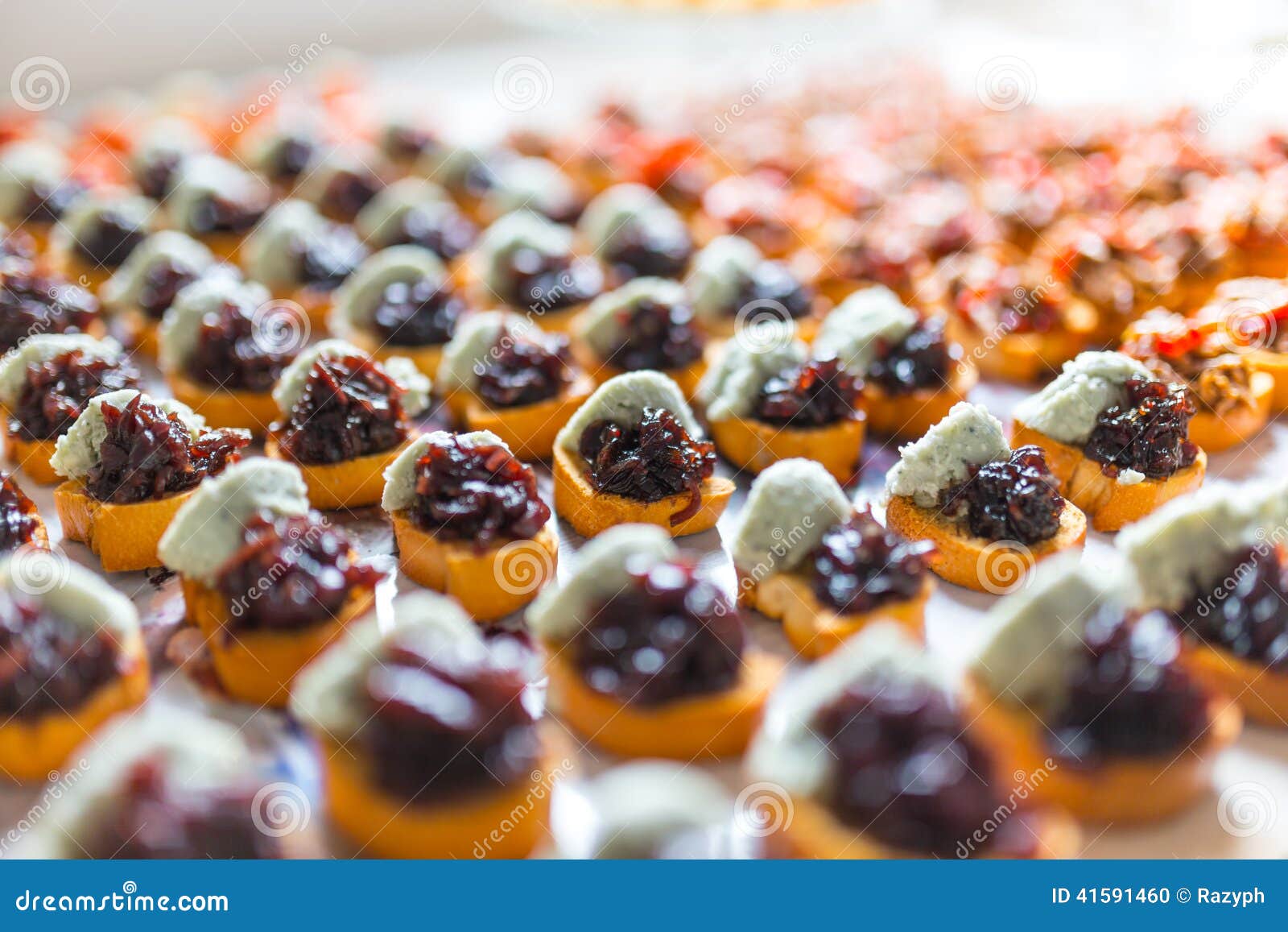 Appetizing various canapes stock photo. Image of appetizer - 41591460