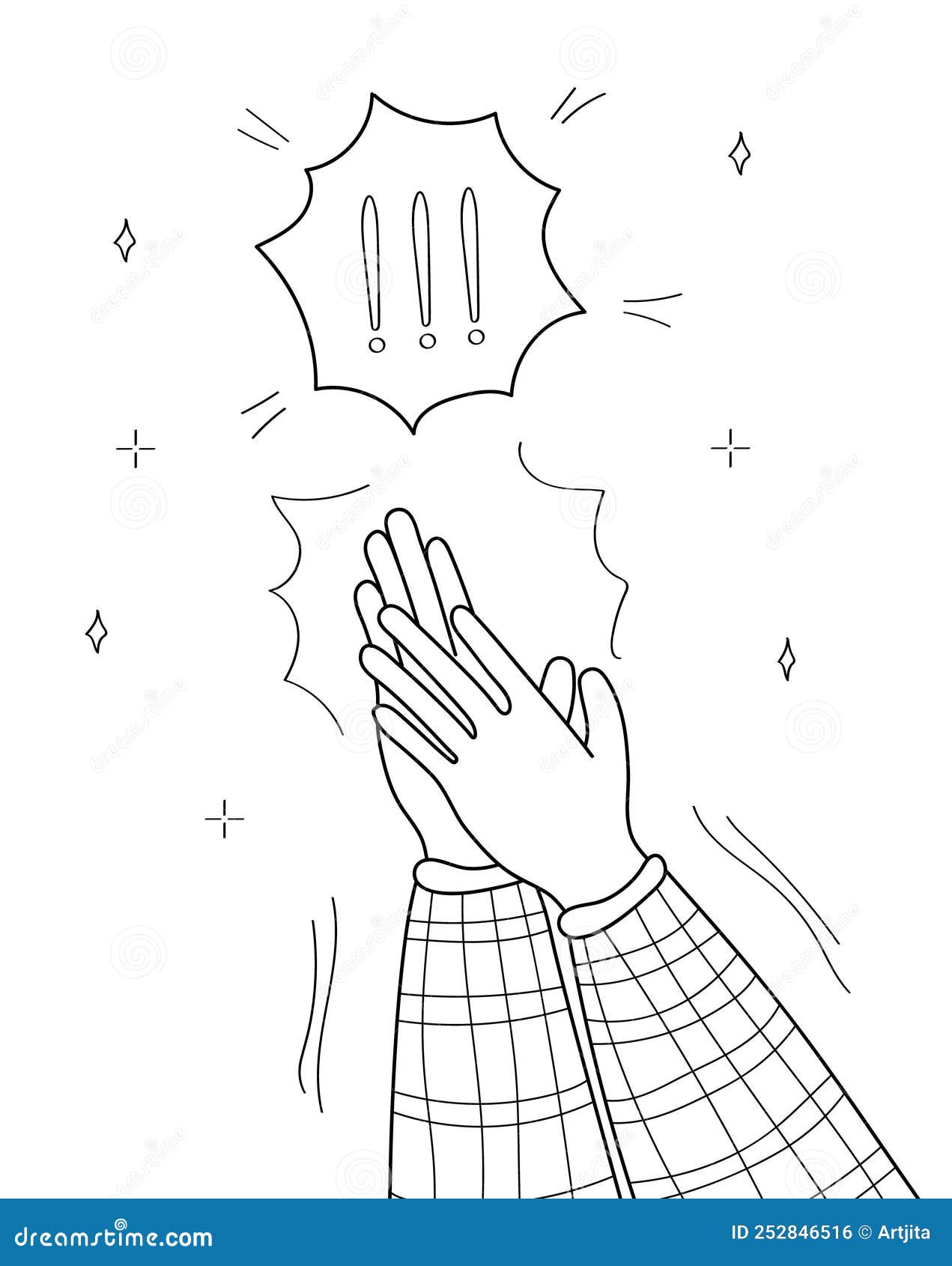 Clapping Human Hands Isolated On White Background. Applause, Bravo ...