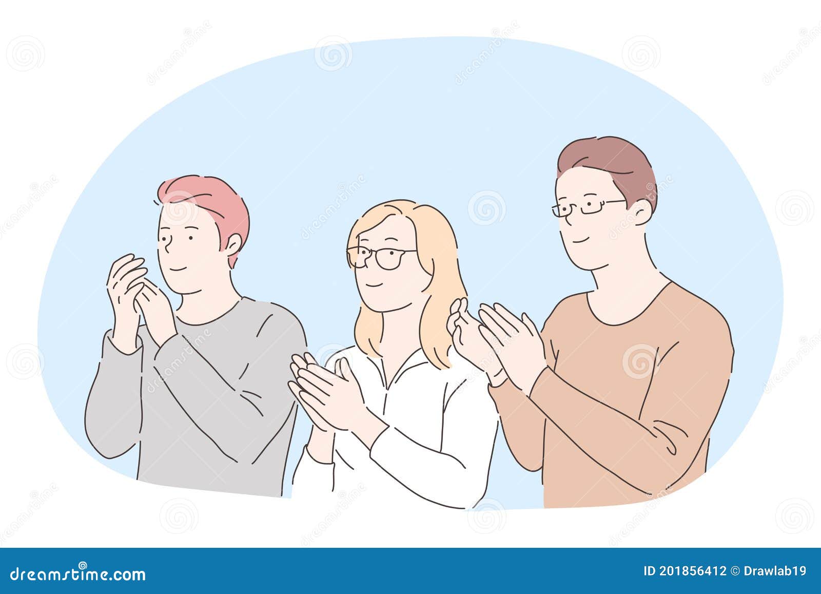 Applauding, Support, Congratulation Concept Stock Vector - Illustration ...