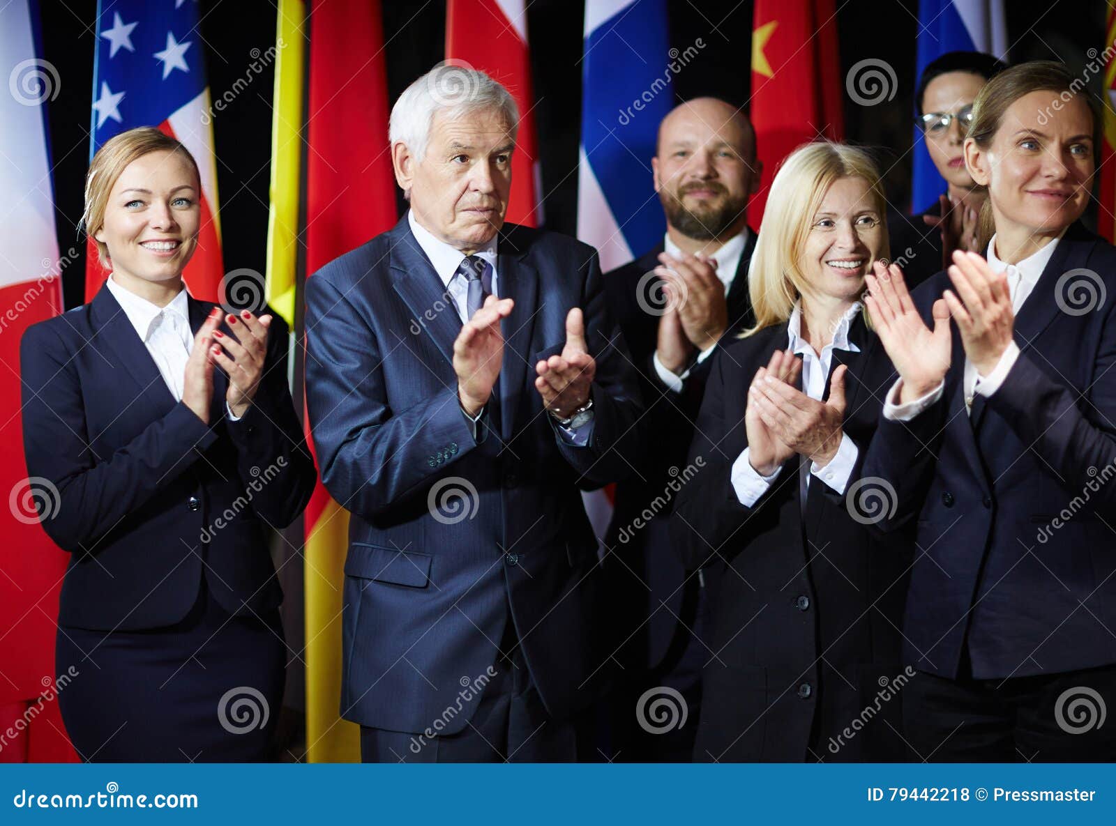 Applauding to spokesperson stock photo. Image of success - 79442218