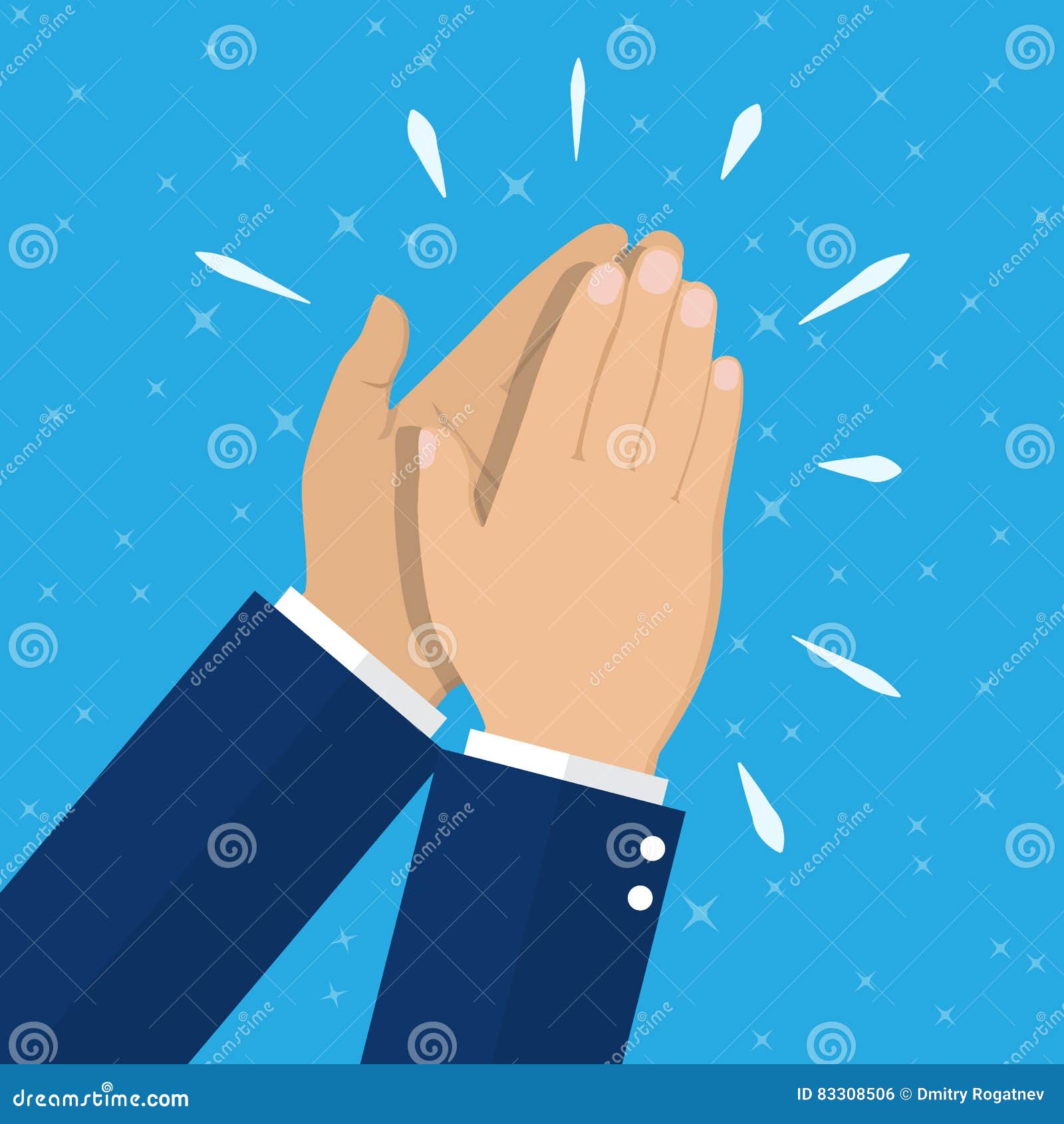 Applaudissement De Mains Humain Illustration de Vecteur - Illustration ...