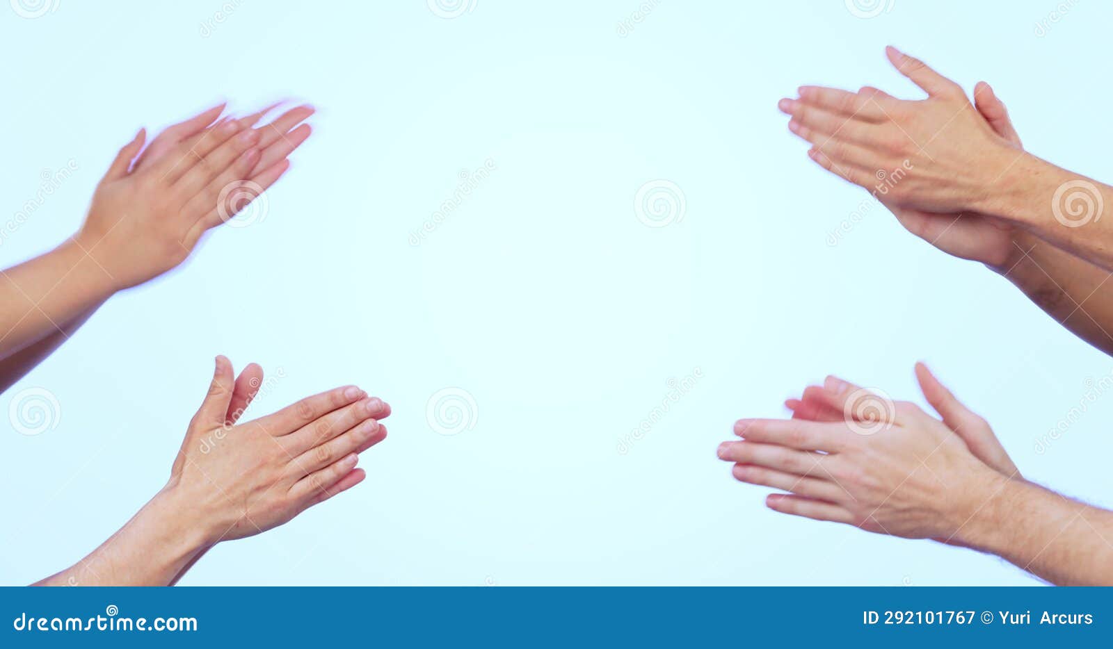 Applause, Celebration and Group of Hands in Studio for Motivation, Win ...