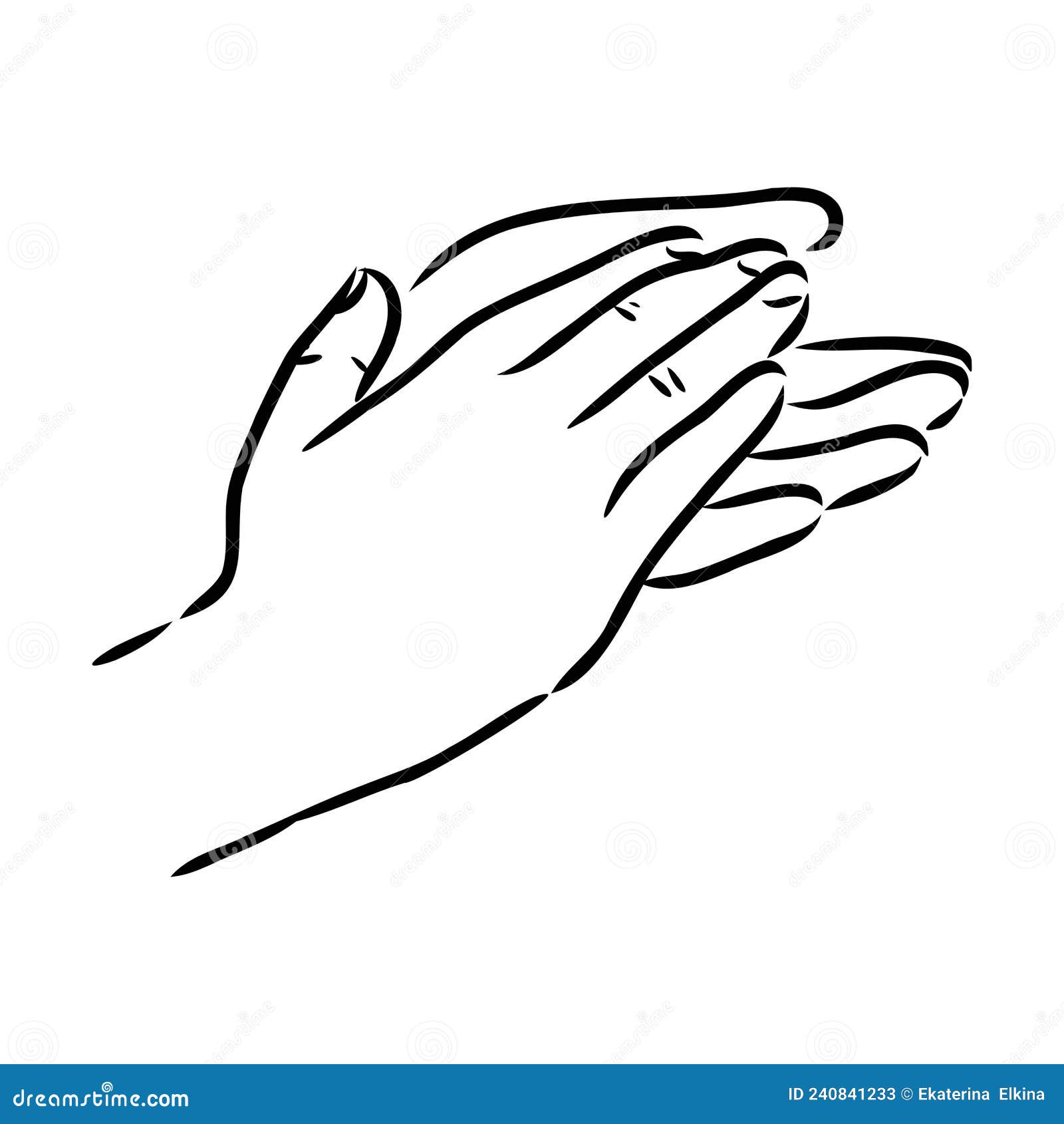 Applause Clapping Hands Engraving Vector Illustration. Scratch Board ...