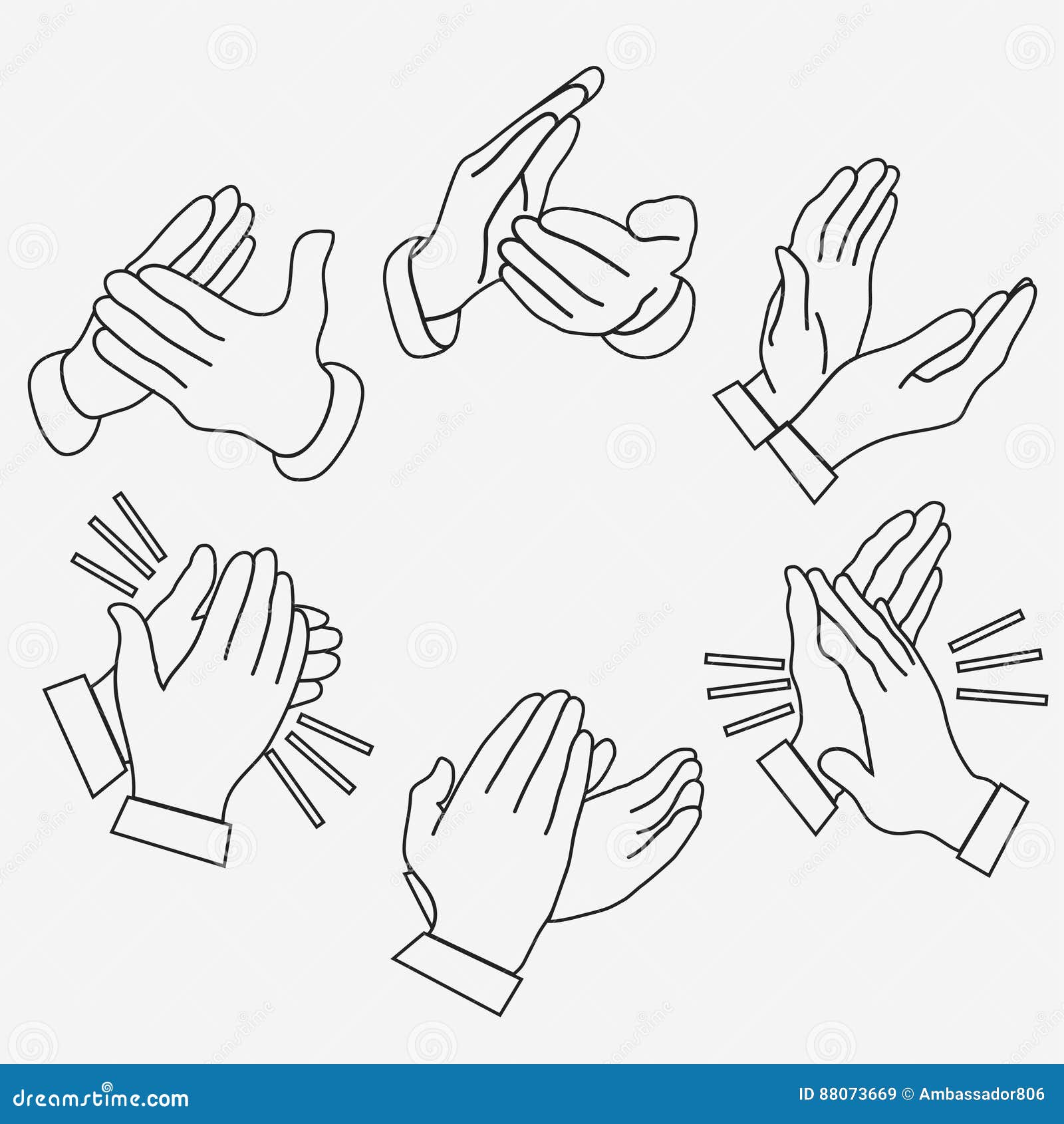 Applause, clapping hands stock vector. Illustration of human - 88073669