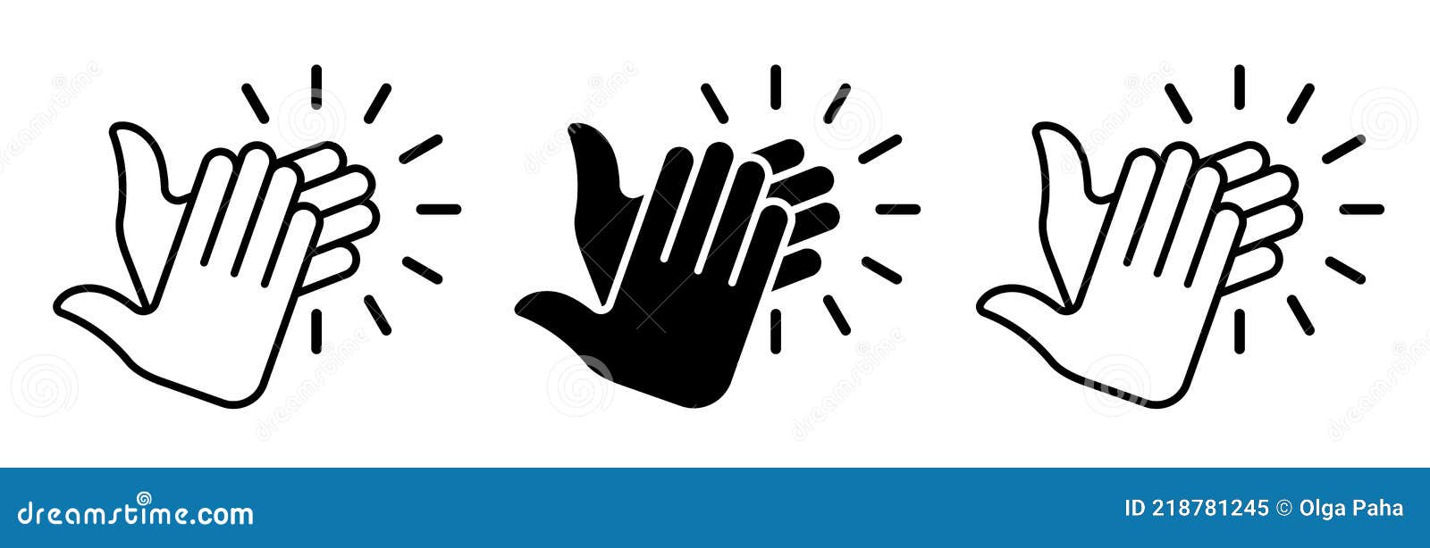 Applause Flat Banners Template With Clapping Hands Cartoon Vector ...
