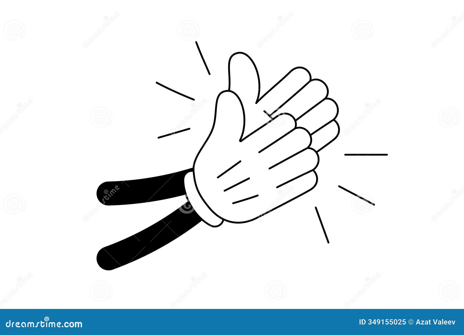 Applause Gesture Illustration. Clapping Hands Symbol for Cheering or ...