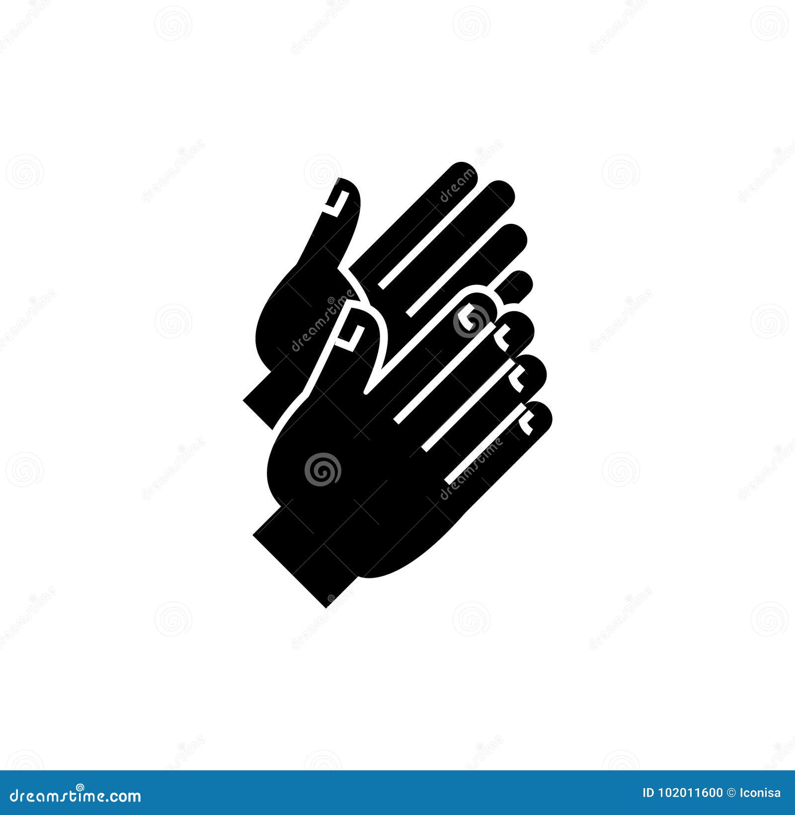 Applause Icon, Vector Illustration, Black Sign on Isolated Background ...