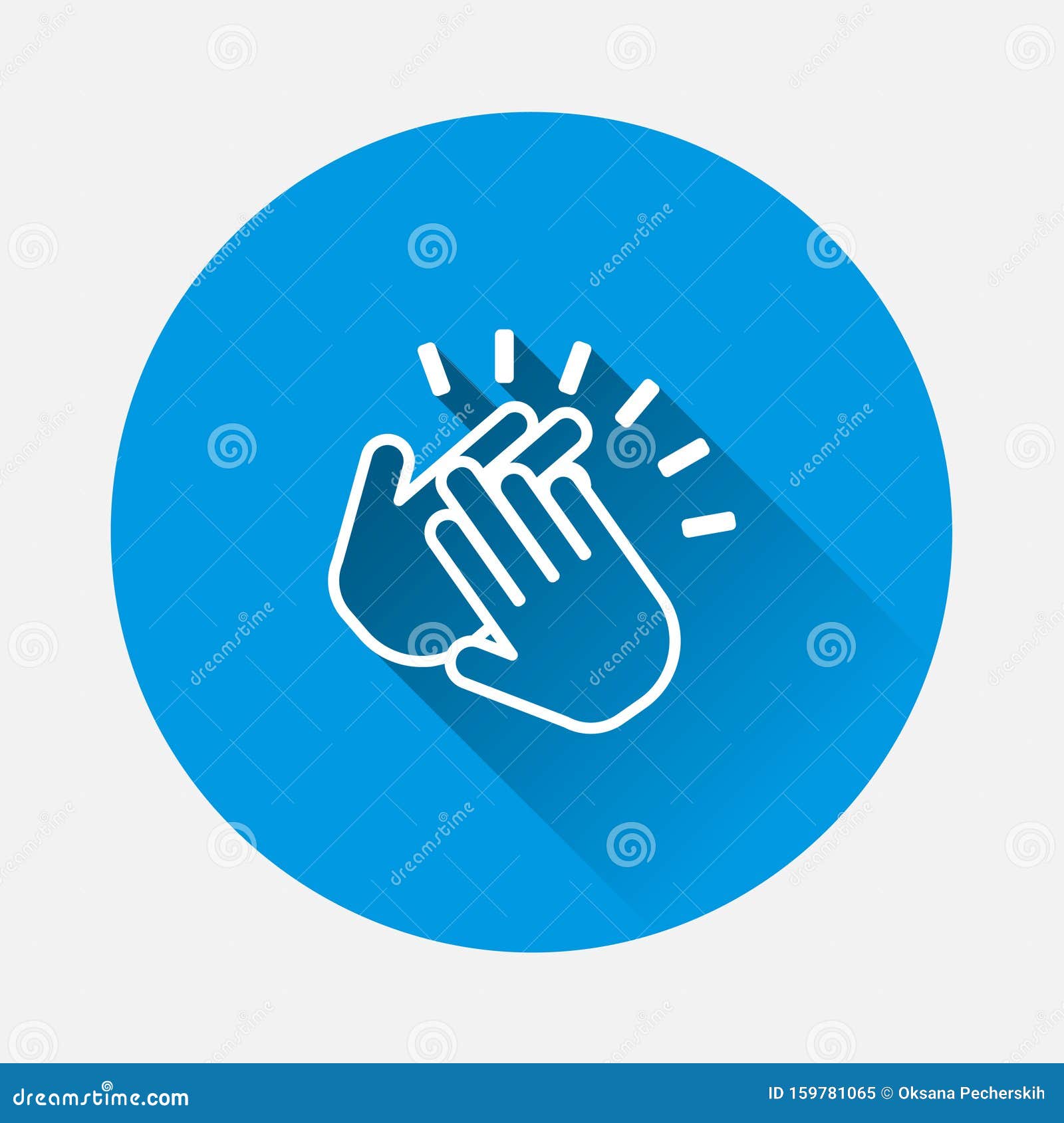 Applause Icon. a Symbol of Clapping. Business Illustration Workflow on ...