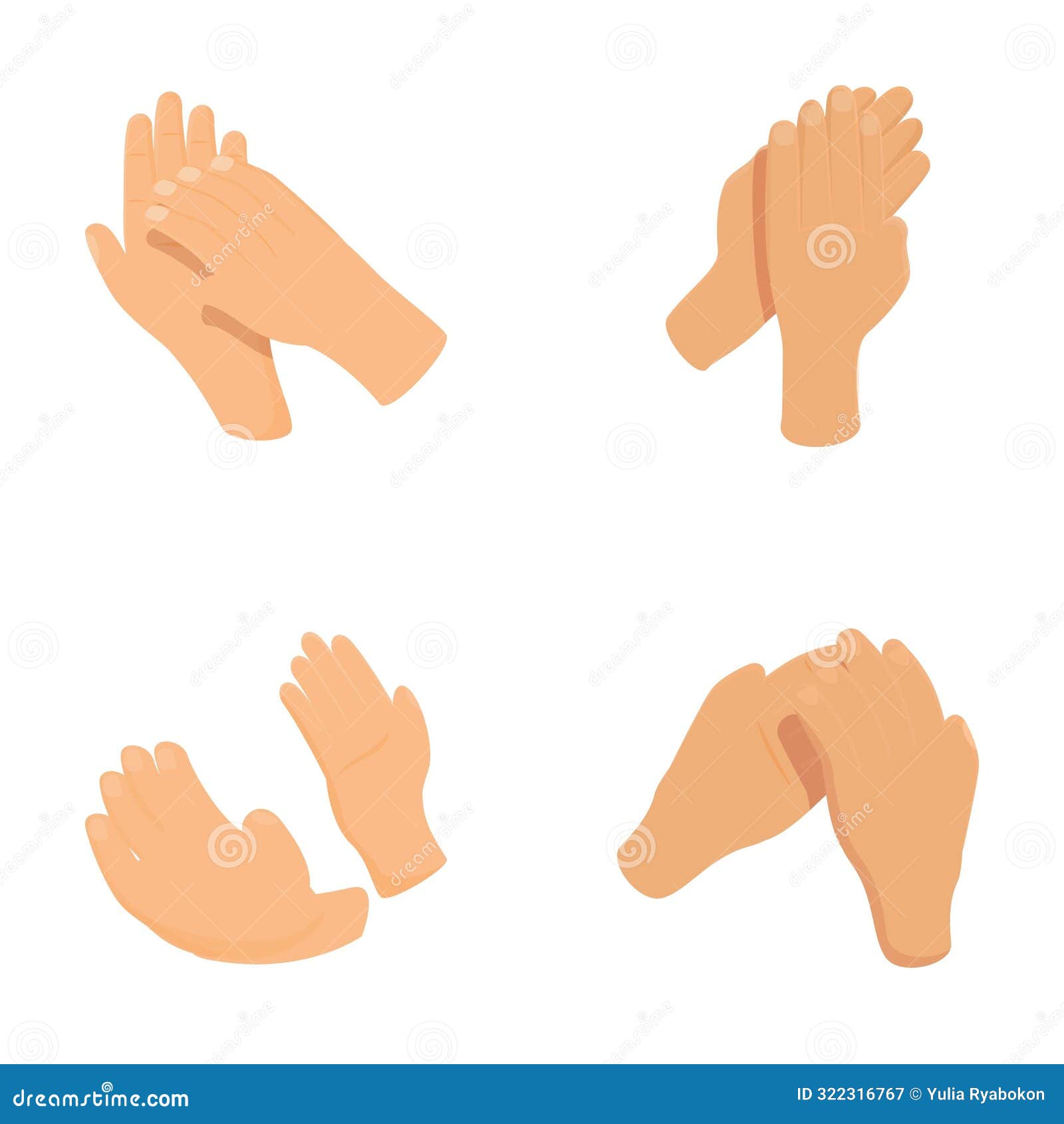 Clapping Hand Icon Logo Sign Vector Outline | CartoonDealer.com #329960181