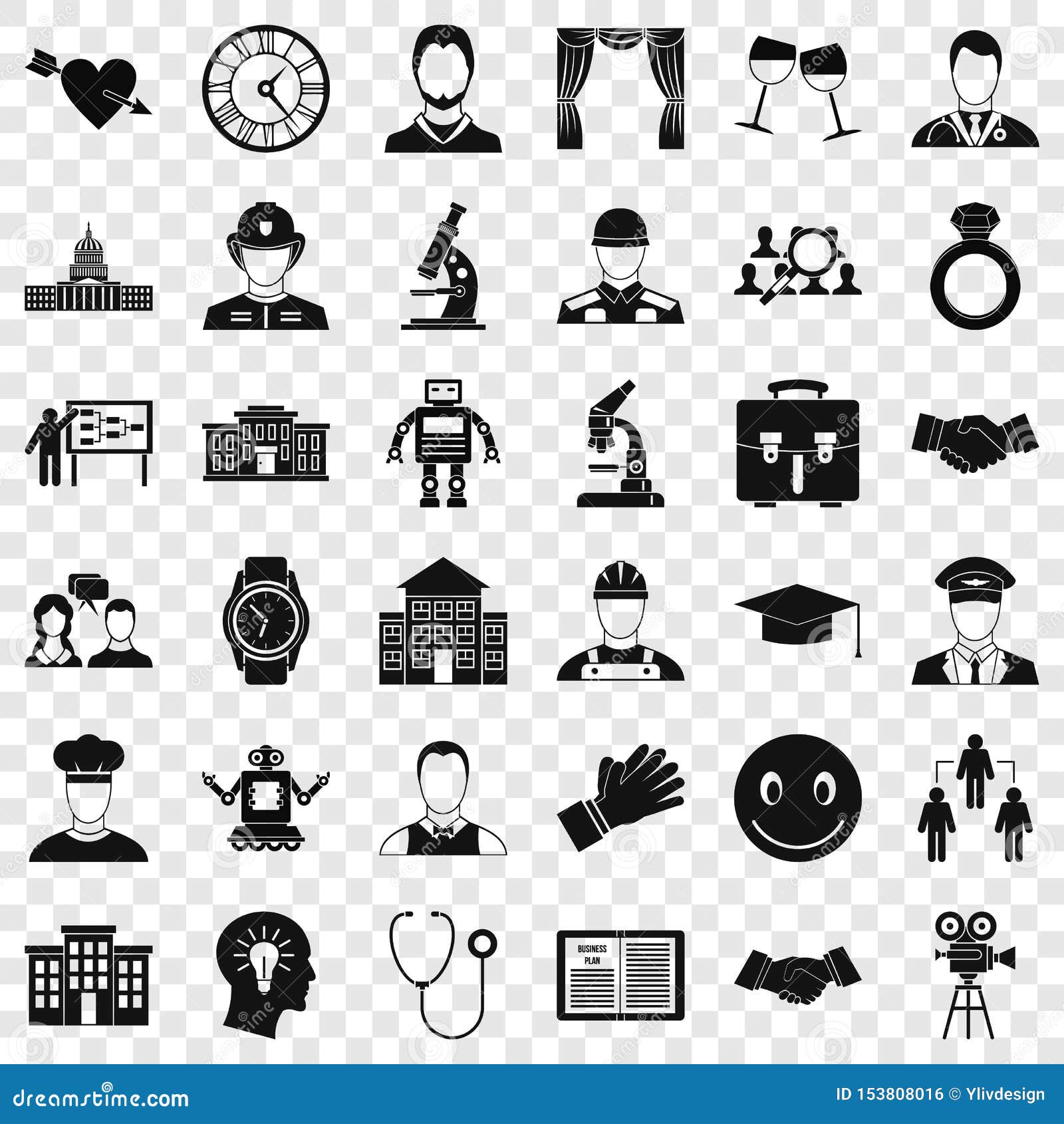 Applause Icons Set, Simple Style Stock Vector - Illustration of person ...