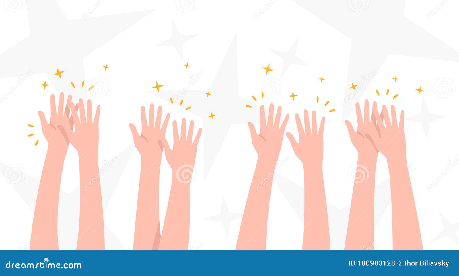 Applause. People Hands Clapping. Human Hands Clapping. Applaud Hands ...