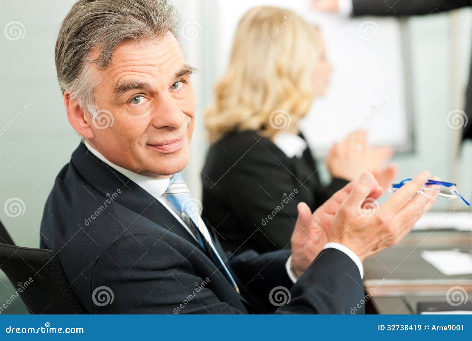 Applause for a Presentation in Business Meeting Stock Image - Image of ...