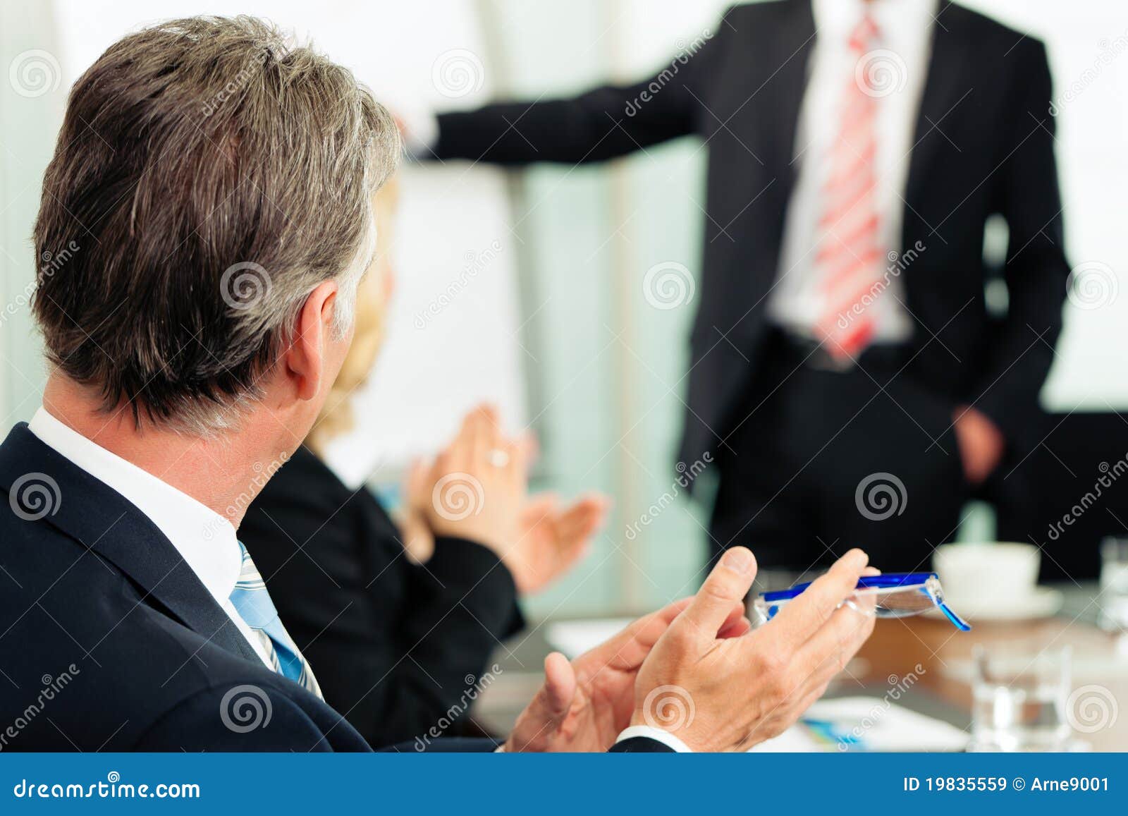 Applause for a Presentation in Meeting Stock Image - Image of lawyer ...