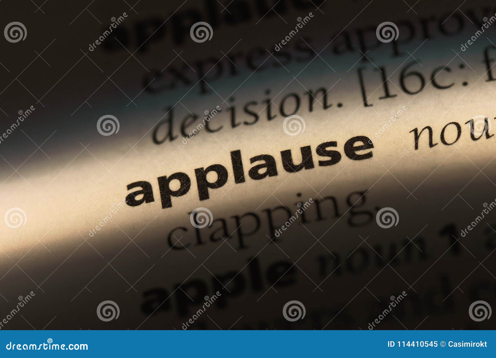 Applause stock image. Image of definition, english, closeup - 114410545