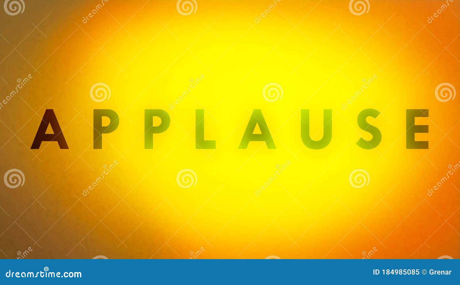 Applause yellow sign stock illustration. Illustration of screen - 184985085