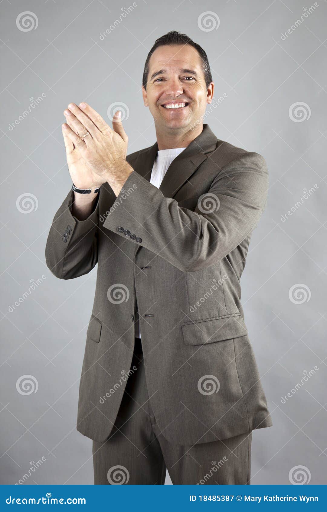 Applauso dell'uomo immagine stock. Immagine di impiegato - 18485387