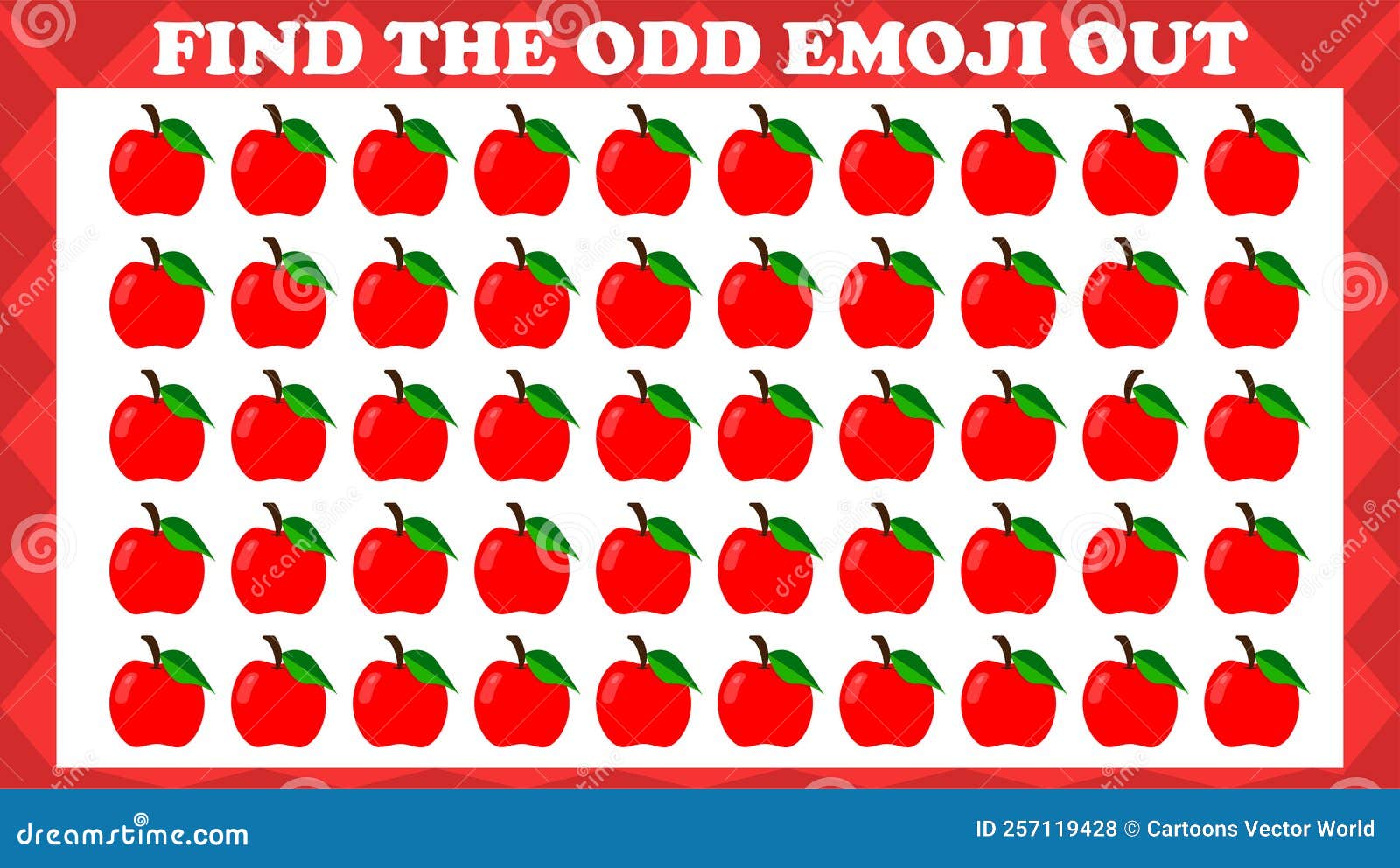 Find the Odd Emoji Out, Visual Logic Puzzle Game. Activity Game for ...
