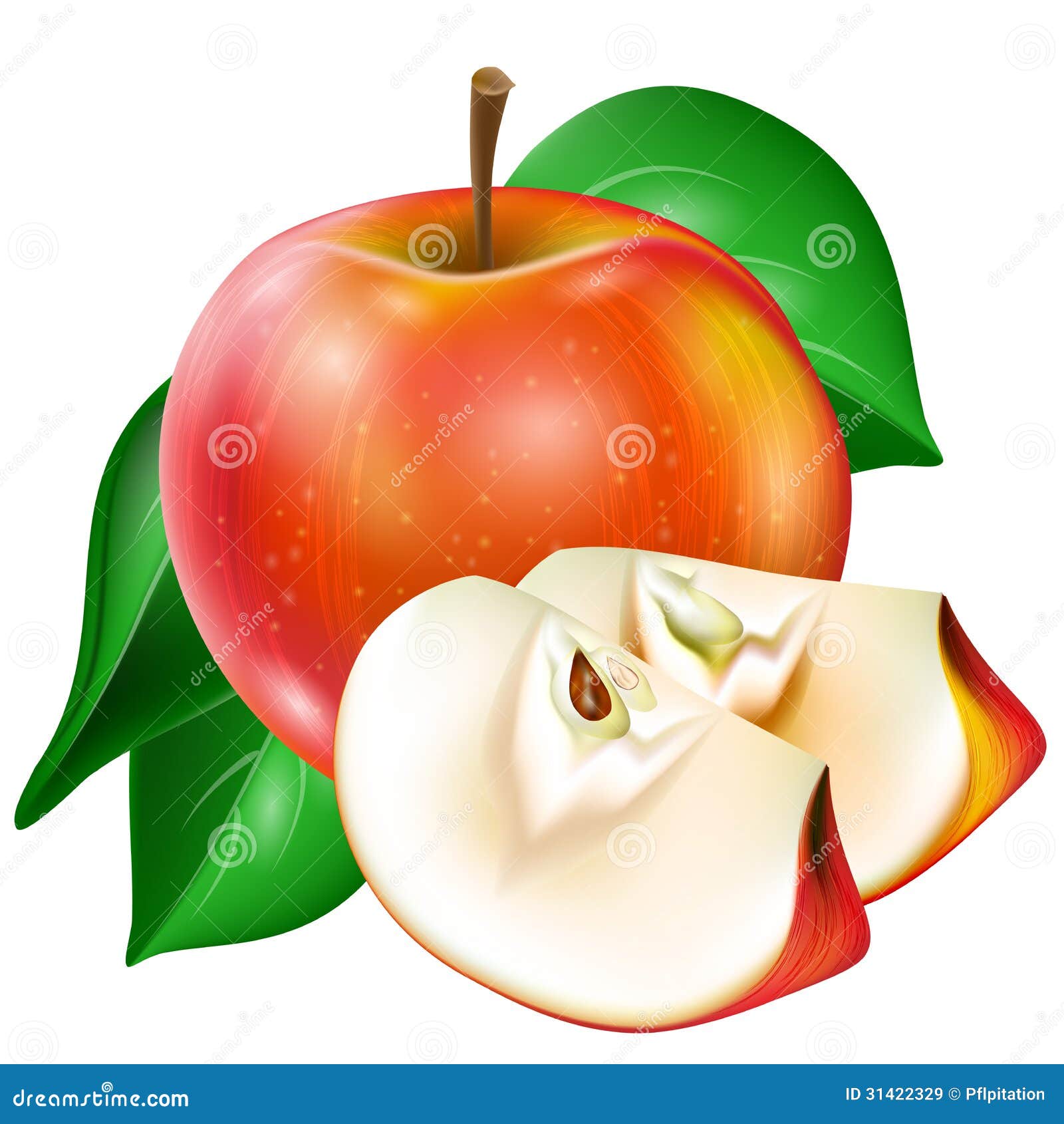 Apple ilustración del vector. Ilustración de fresco, fondo - 31422329