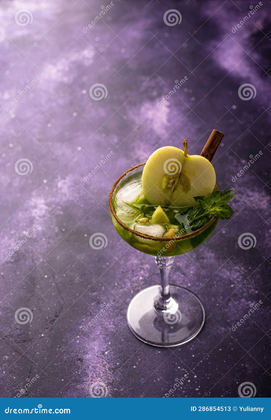 Apple Alcoholic Cocktail or Mocktail Stock Image - Image of ingredient ...