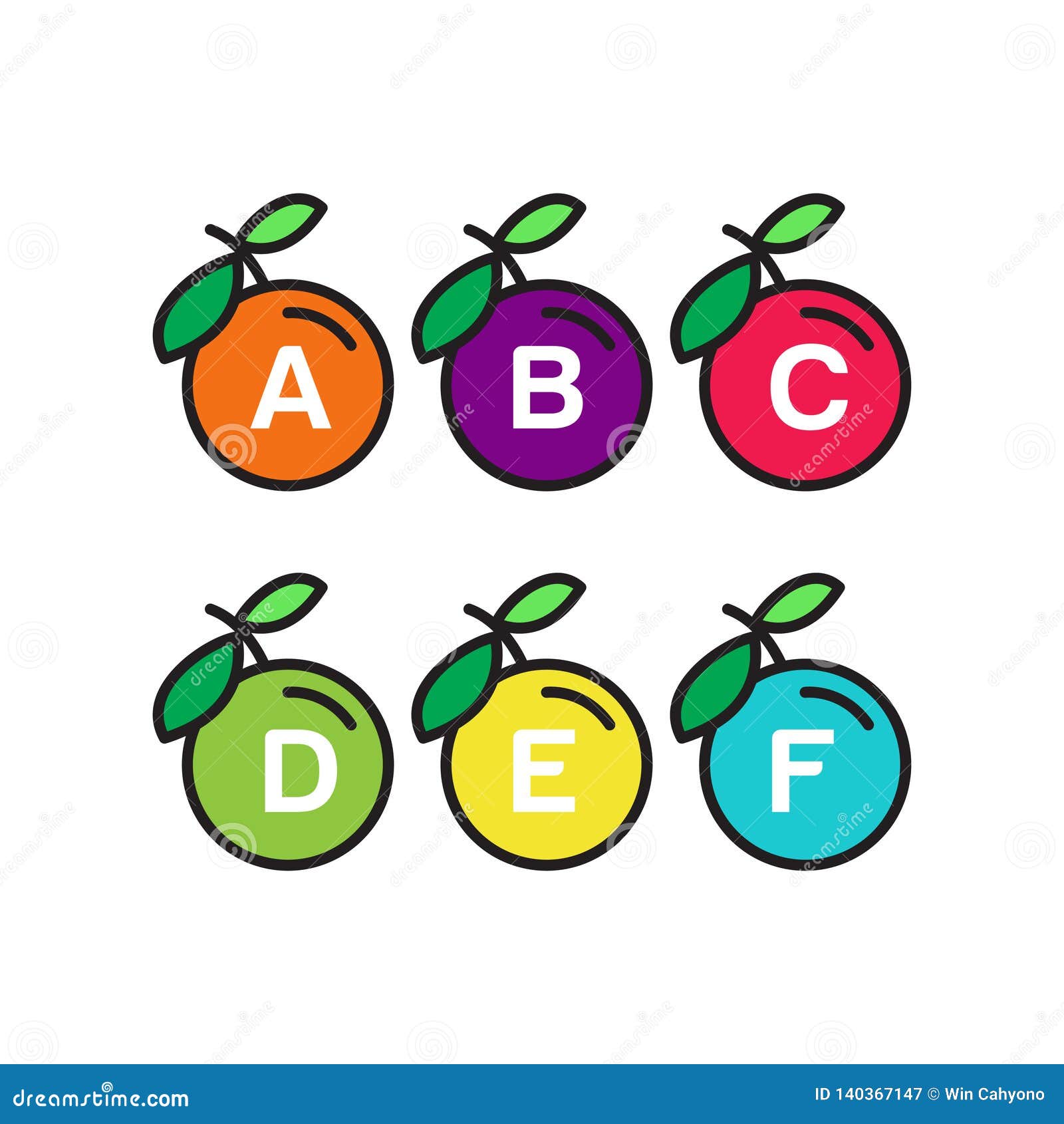 Apple Alphabet Template stock vector. Illustration of kindergarten ...
